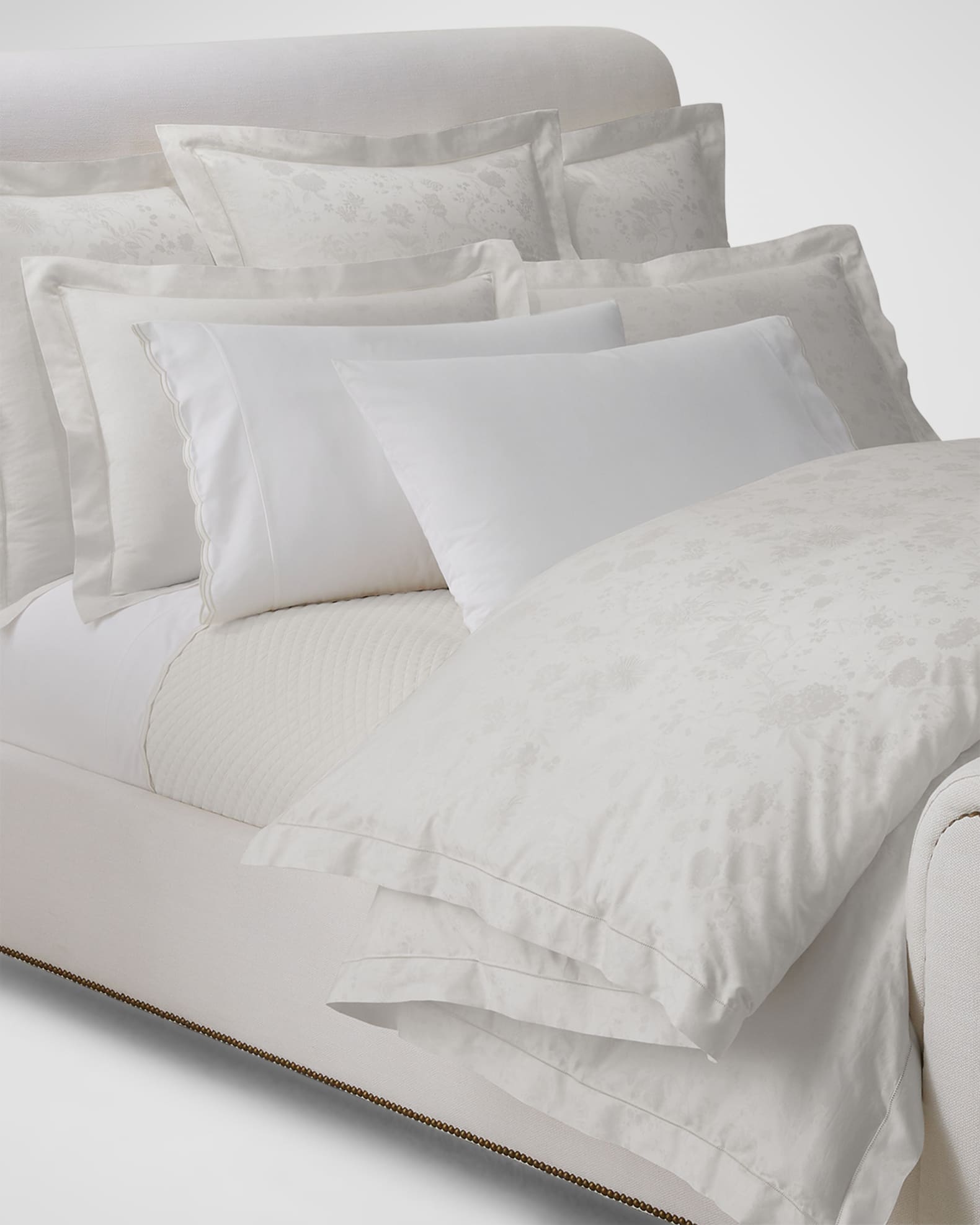 Organic Cotton Bethany Jacquard Duvet Cover | Neiman Marcus