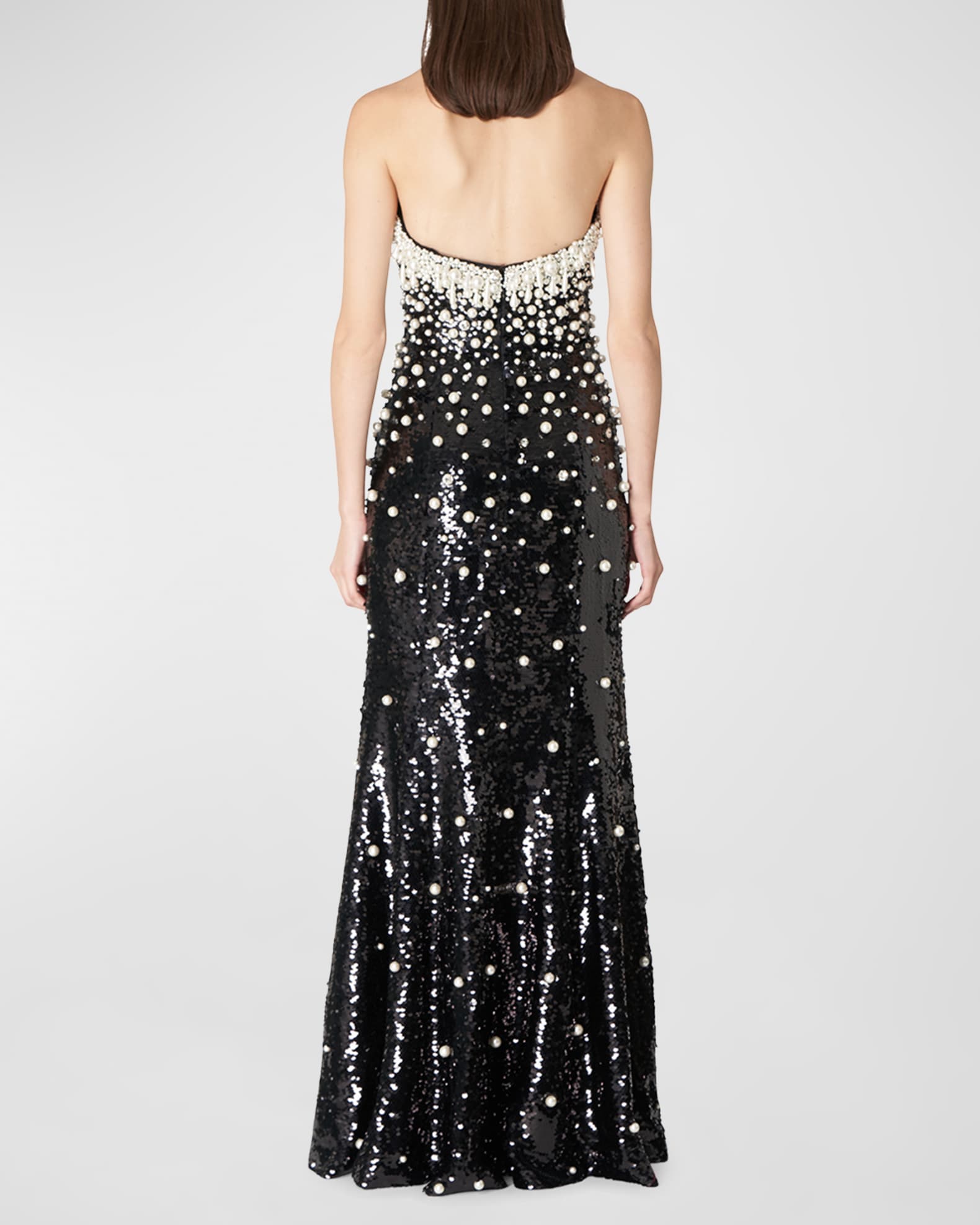 Carolina Herrera Degrade Beaded Sequin Strapless Gown | Neiman Marcus