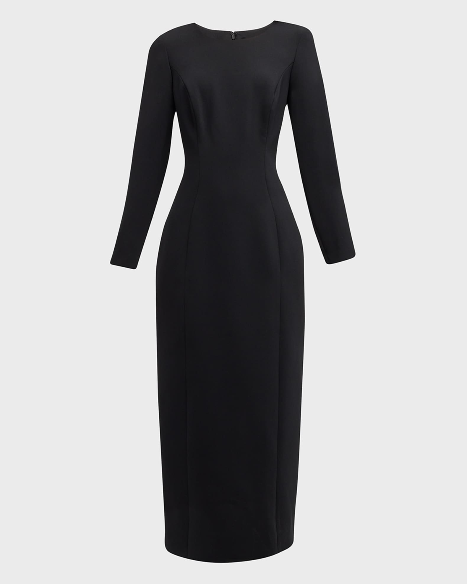 Carolina Herrera Long-Sleeve Column Midi Dress | Neiman Marcus