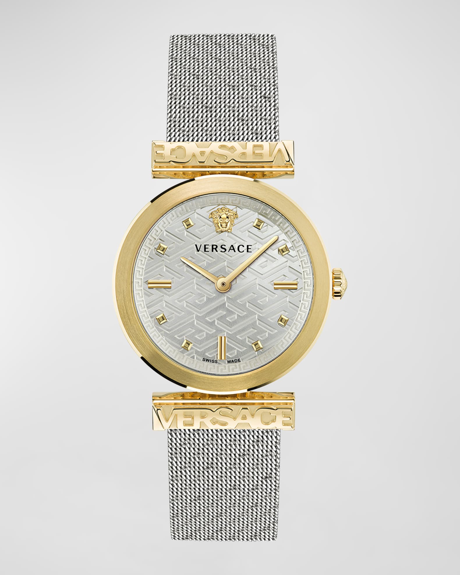Versace 34mm Versace Regalia Watch with Mesh Bracelet, Two-Tone ...