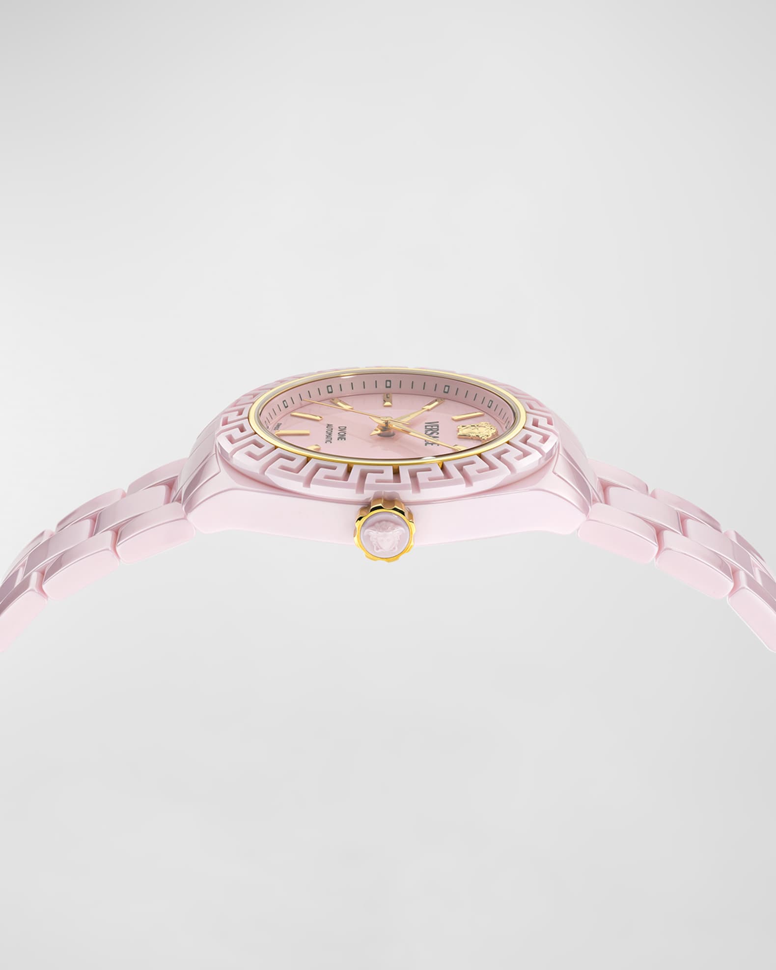 Versace 40mm DV One Watch with Bracelet Strap, Pink | Neiman Marcus