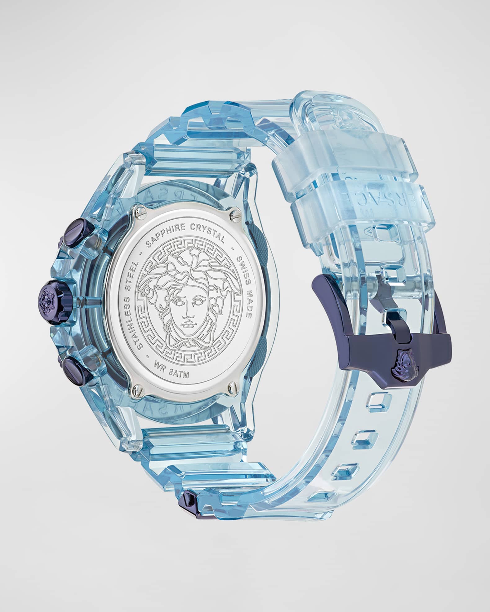 Versace Men's Icon Active Silicone Strap Chronograph Watch, 44mm ...