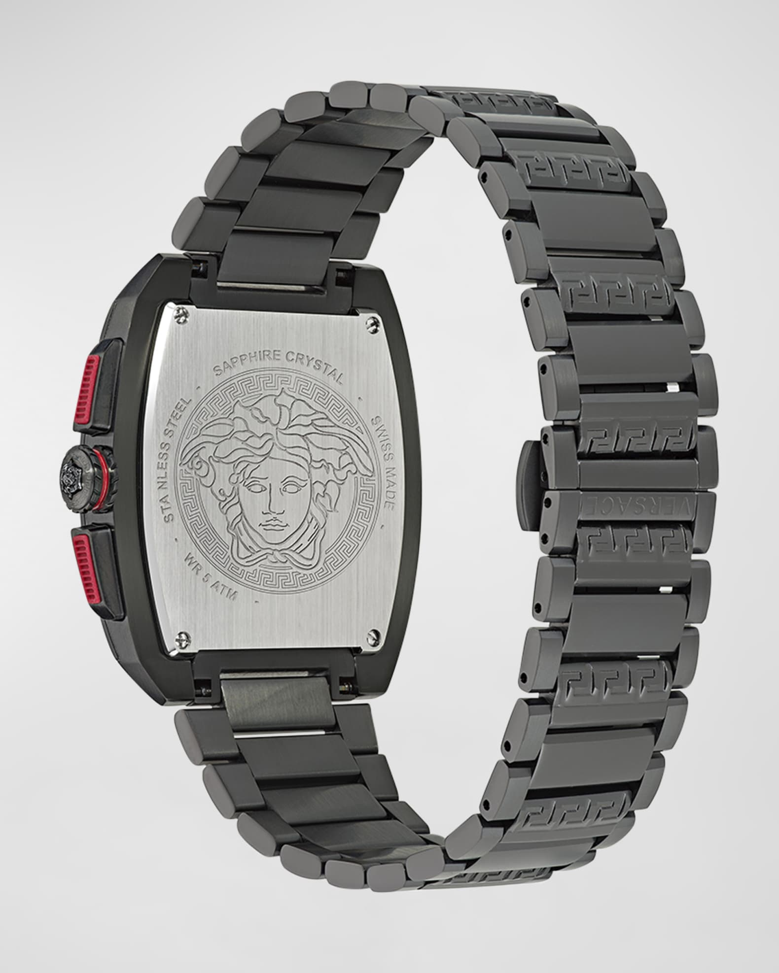 Versace Men's Dominus IP Black Bracelet Watch, 42mm | Neiman Marcus