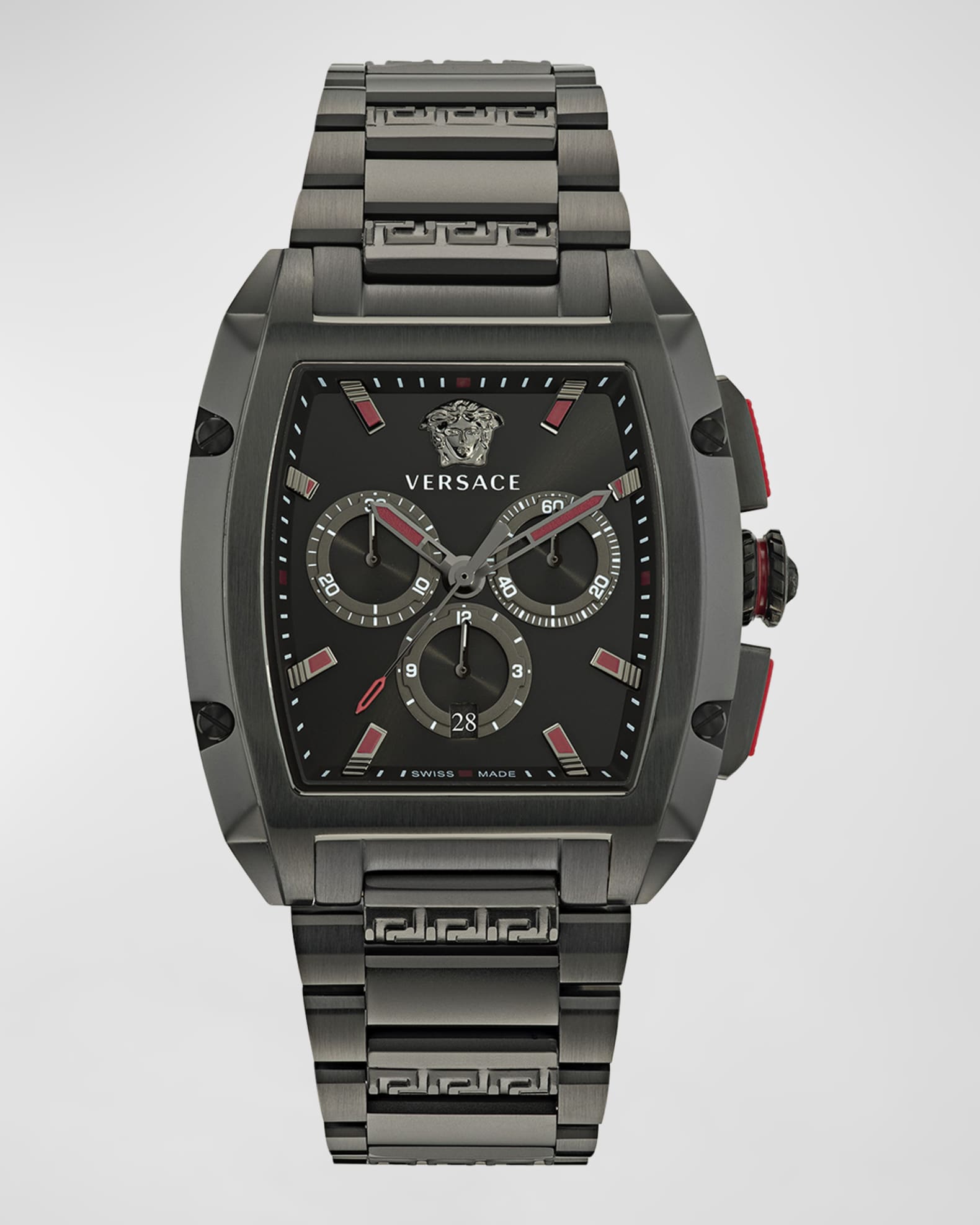 Versace Men's Dominus IP Black Bracelet Watch, 42mm | Neiman Marcus