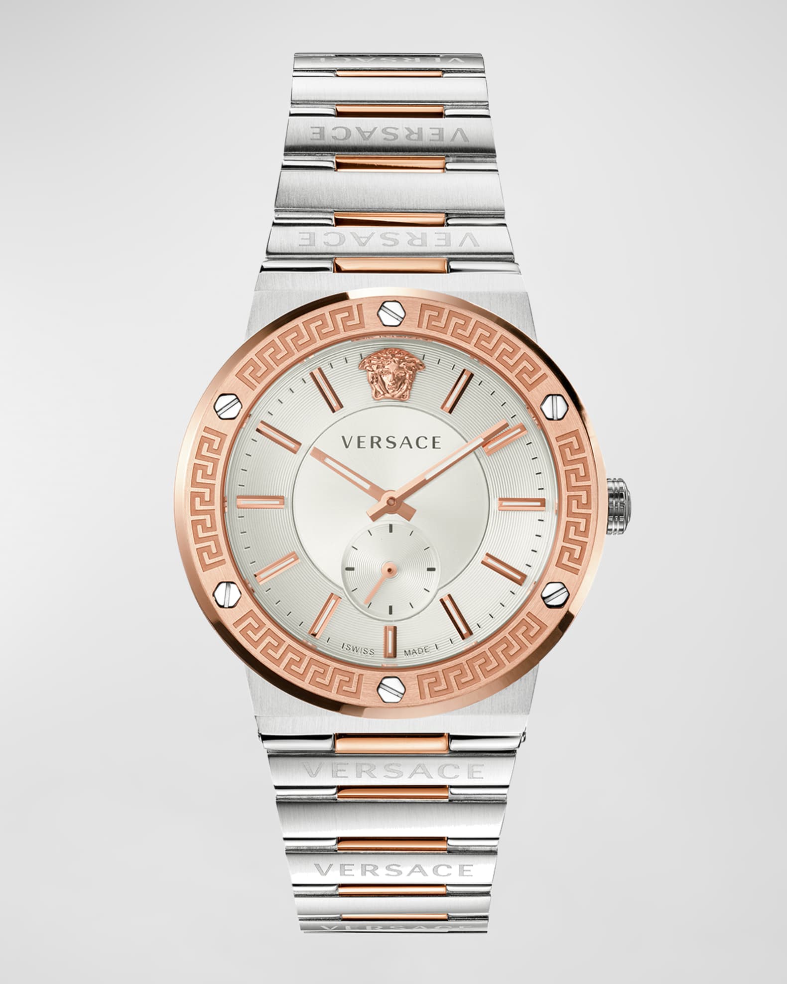 Versace 41mm Greca Bracelet Watch, Two-Tone | Neiman Marcus