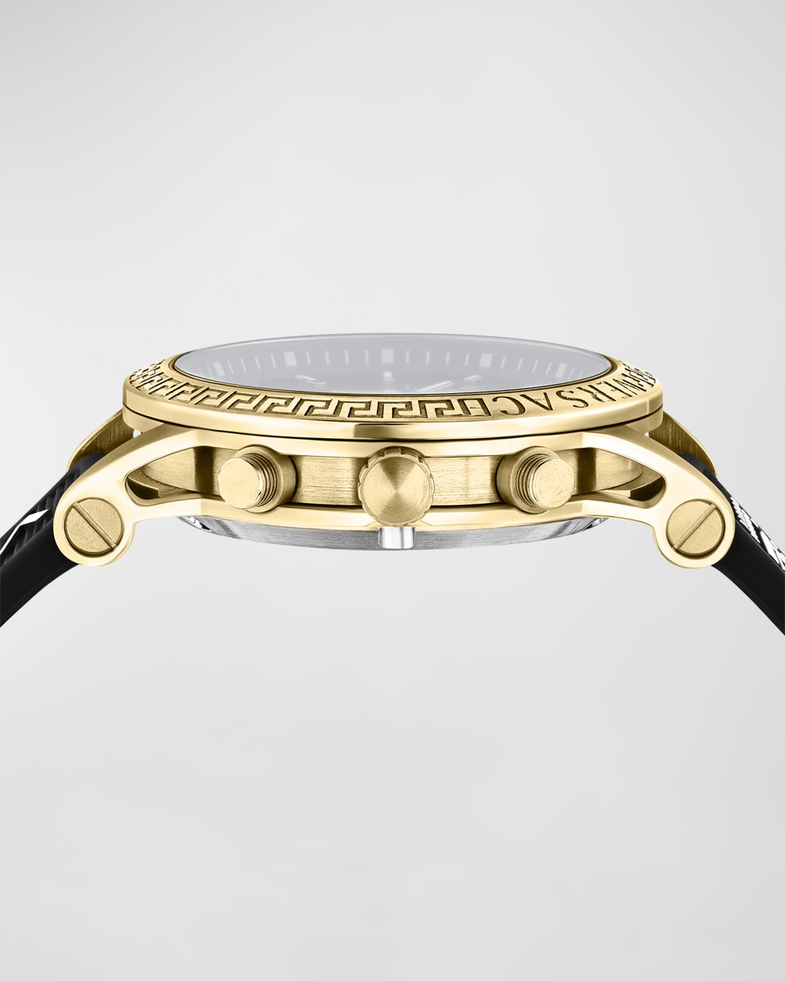 Versace 40mm Sport Tech Watch with Silicone Strap, Yellow Gold/Black ...