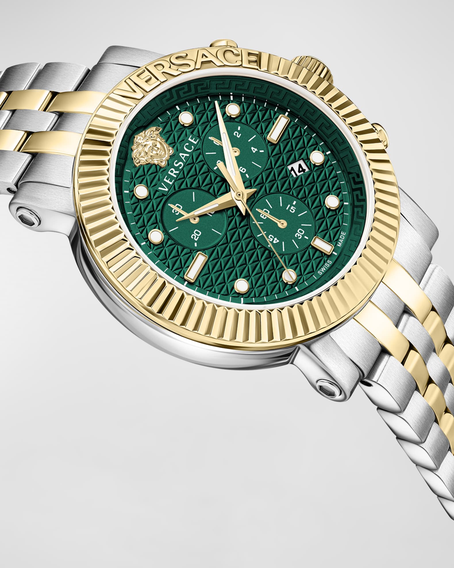 Versace Men's V-Chrono Classic Two-Tone Bracelet Watch, 45mm | Neiman ...