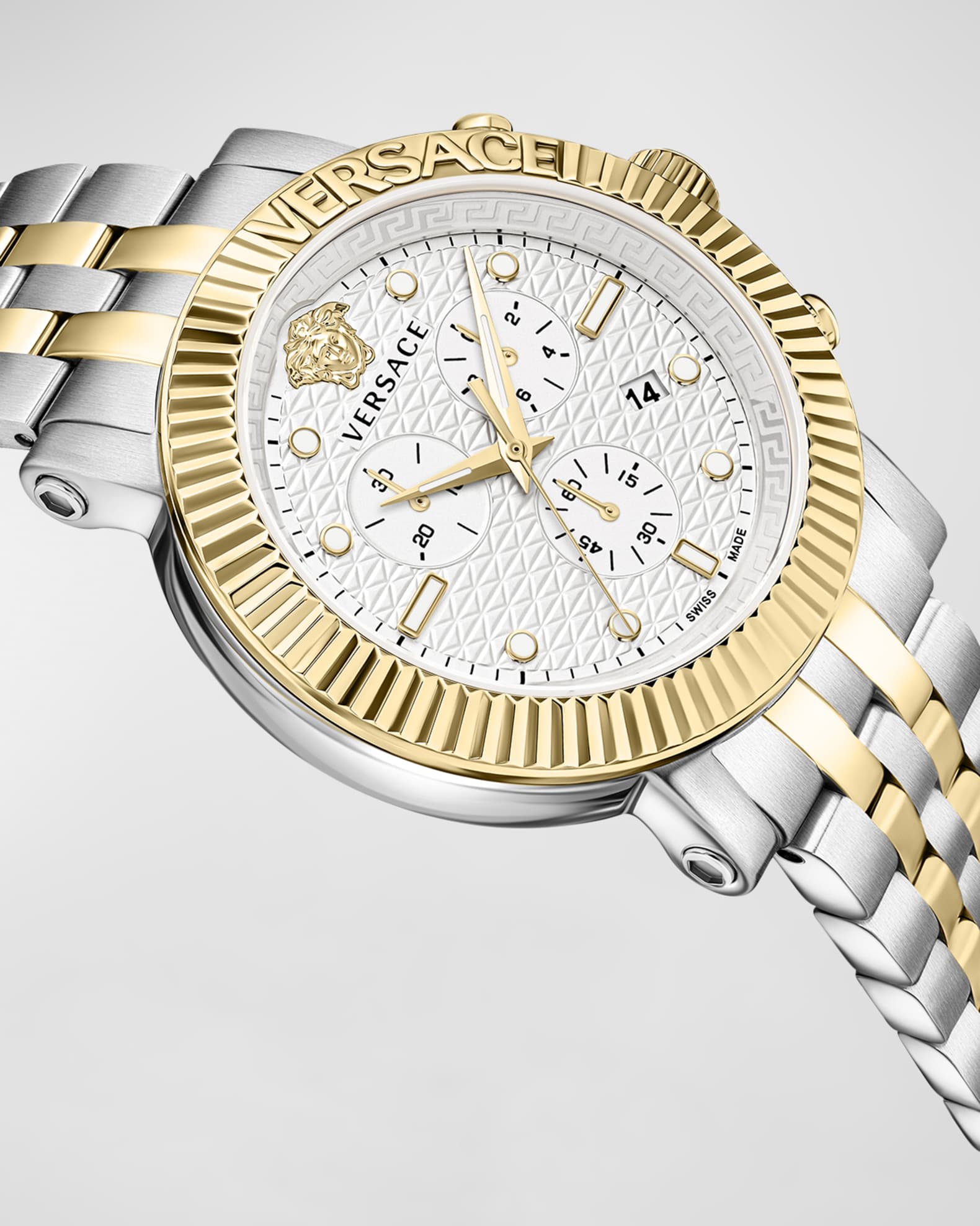 Versace Men's V-Chrono Classic Two-Tone Bracelet Watch, 45mm | Neiman ...