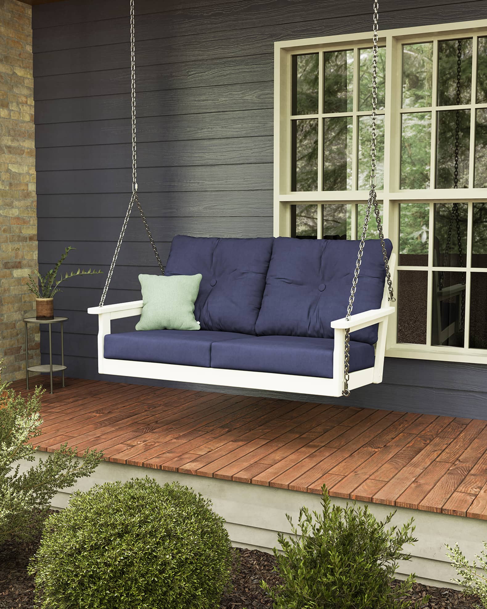 POLYWOOD Vineyard Daybed Swing in White | Neiman Marcus