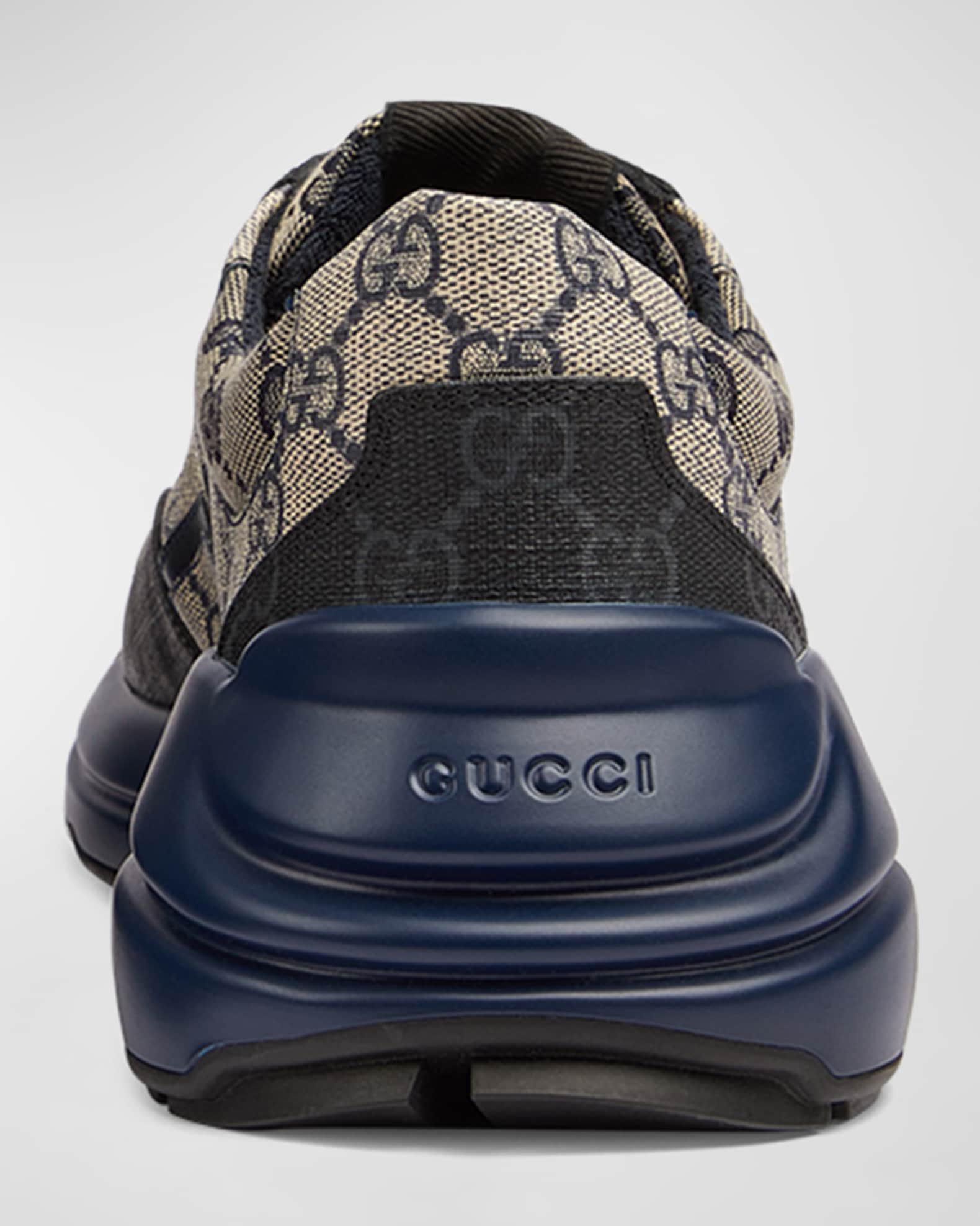 Gucci Men's GG Rhyton Fashion Sneakers | Neiman Marcus