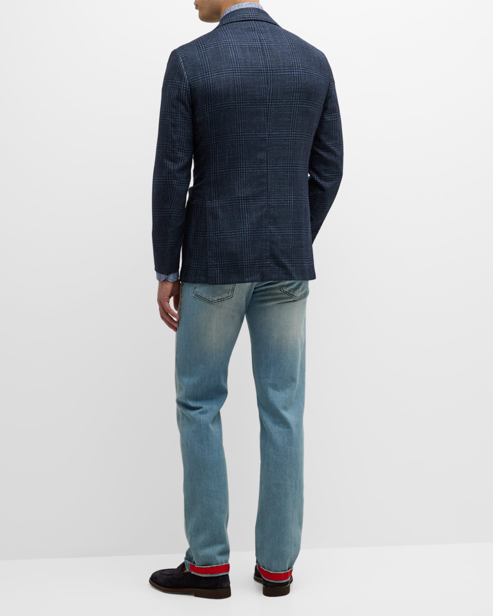 Kiton Men's Tonal Plaid Sport Coat | Neiman Marcus