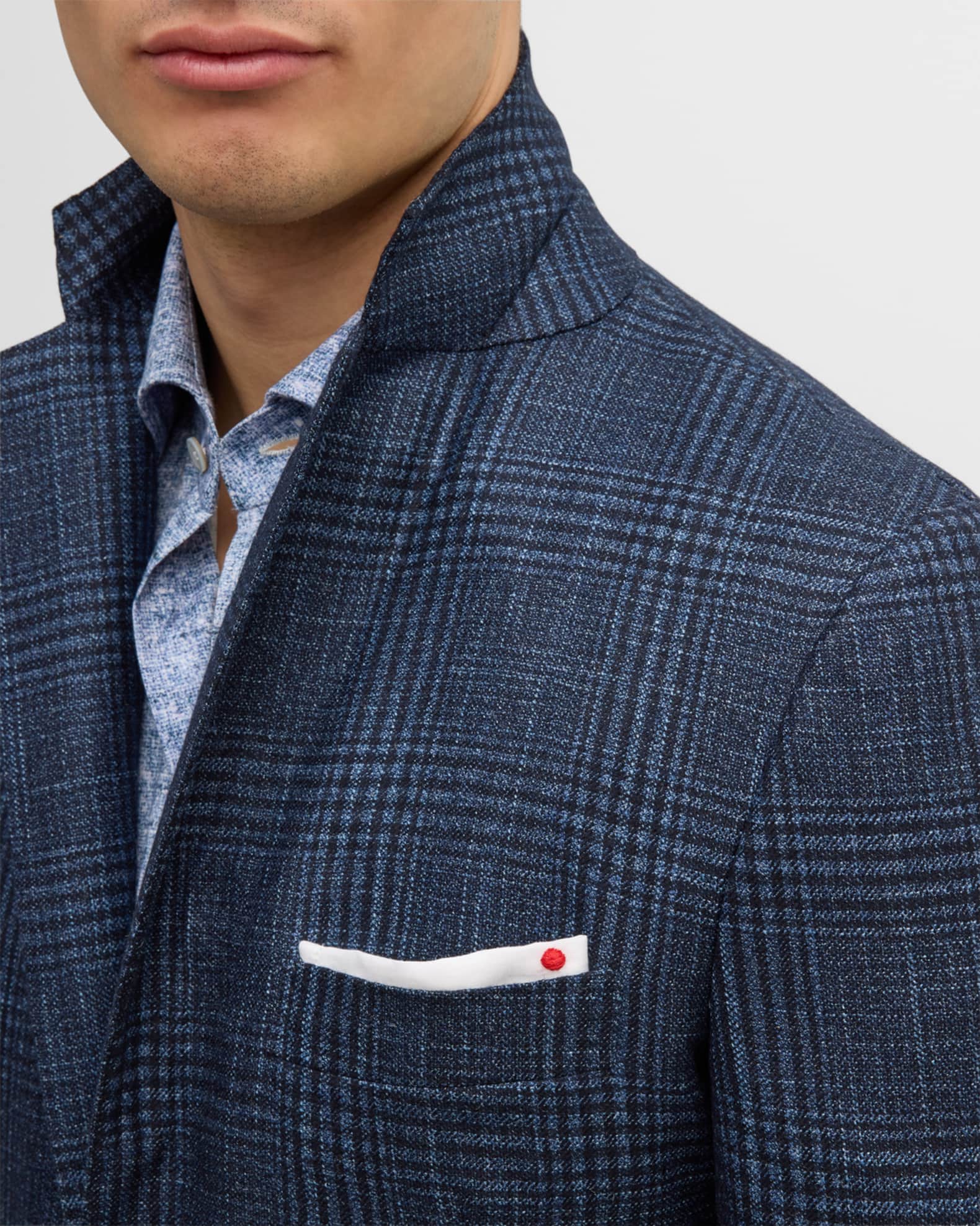 Kiton Men's Tonal Plaid Sport Coat | Neiman Marcus