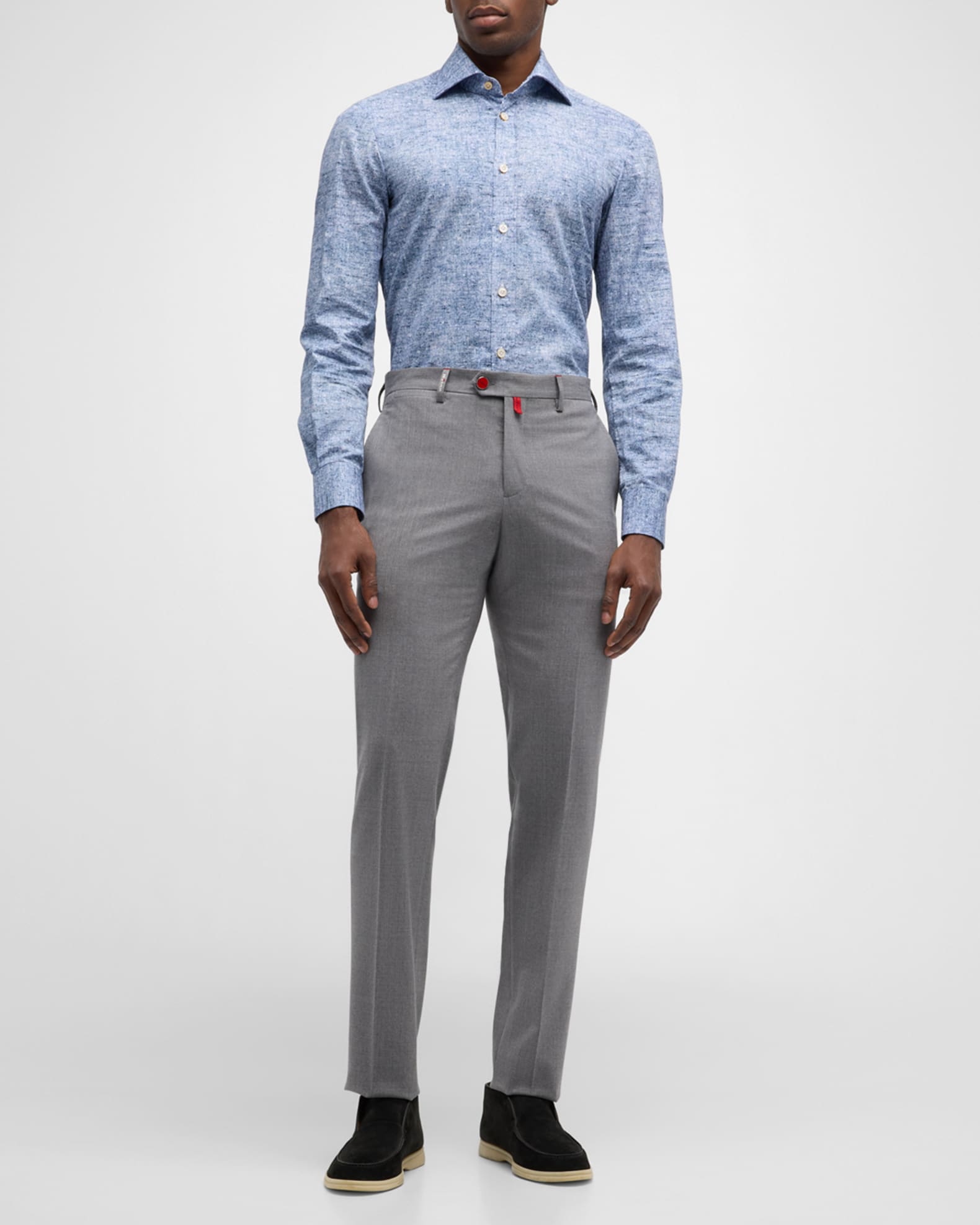 Kiton Men's Wool Twill Pants | Neiman Marcus