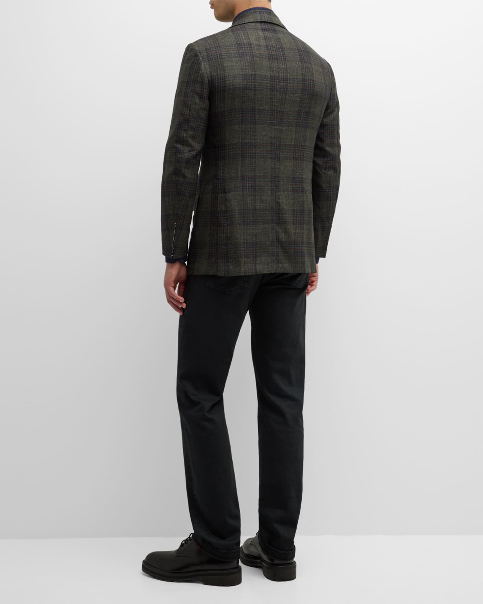 Kiton Men's Plaid Sport Coat | Neiman Marcus