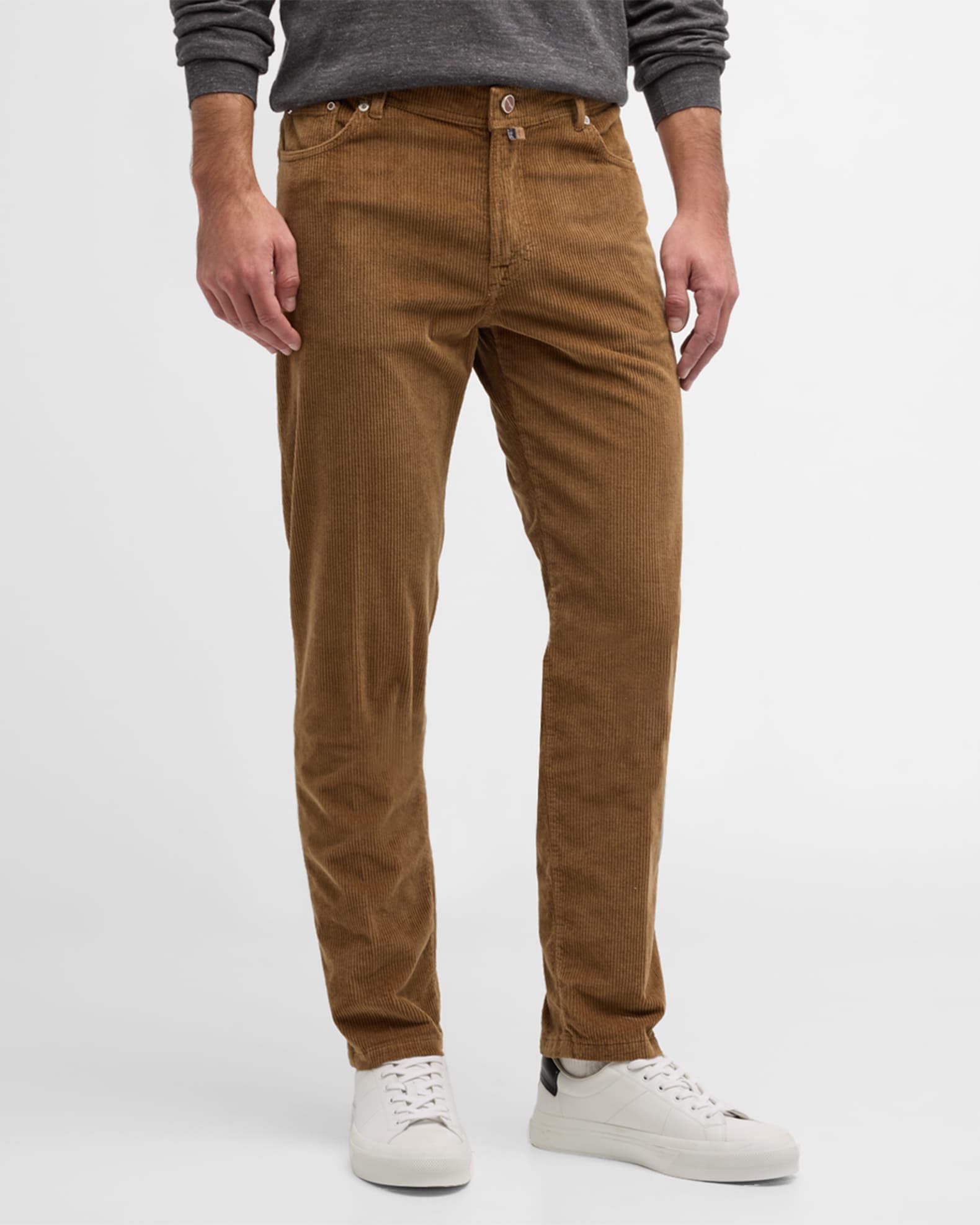Kiton Men's Cotton-Cashmere Corduroy 5-Pocket Pants | Neiman Marcus