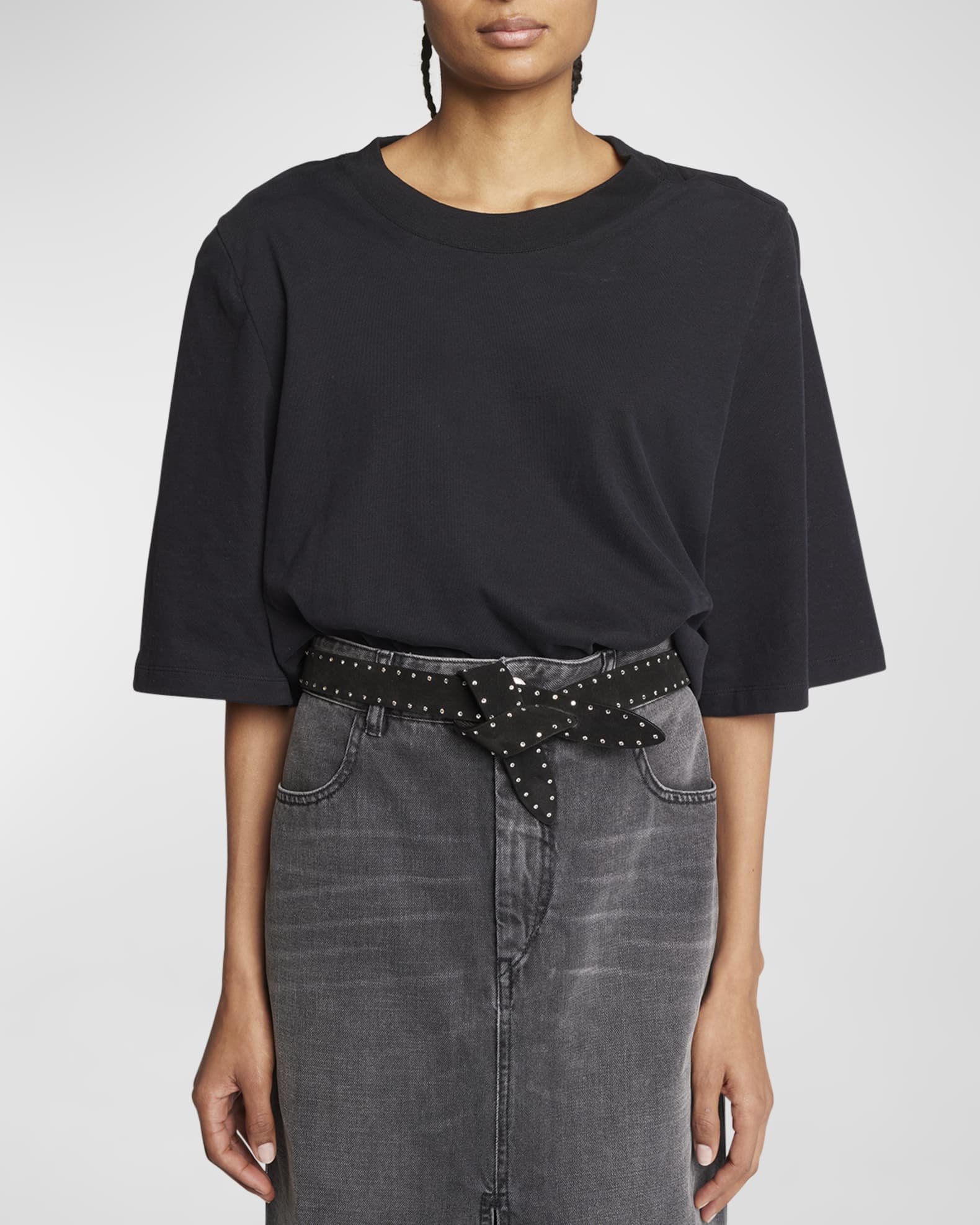 Isabel Marant Lecce Studded Pull-Through Belt | Neiman Marcus