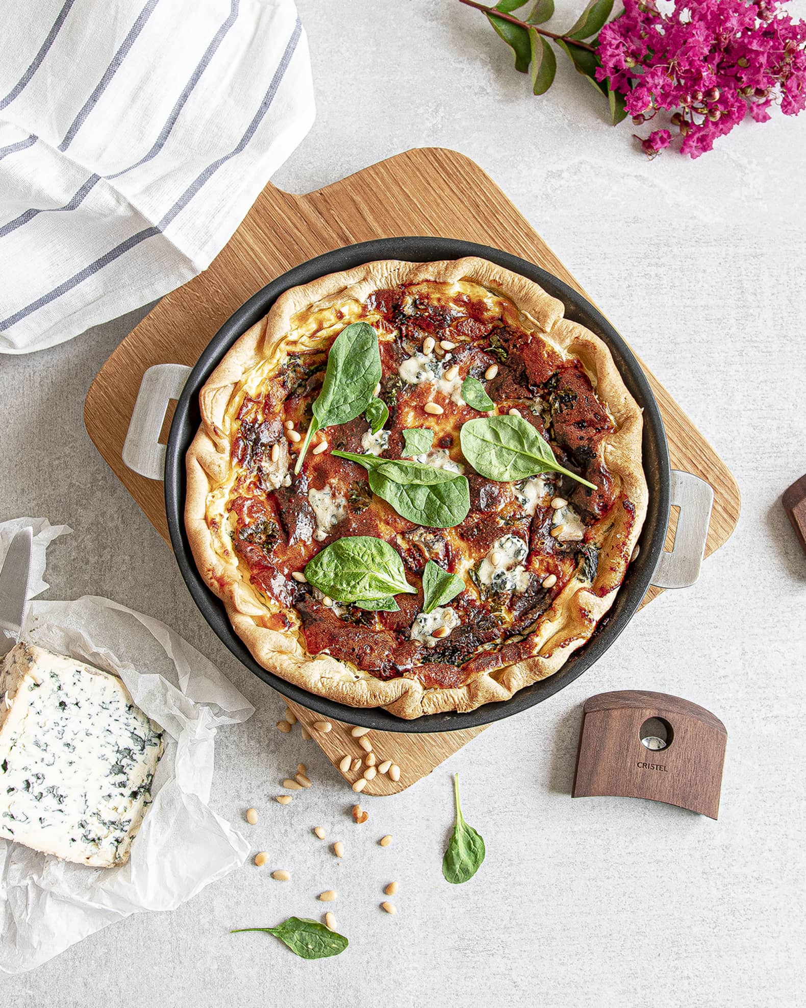 CRISTEL Walnut Wood Handle Set | Neiman Marcus