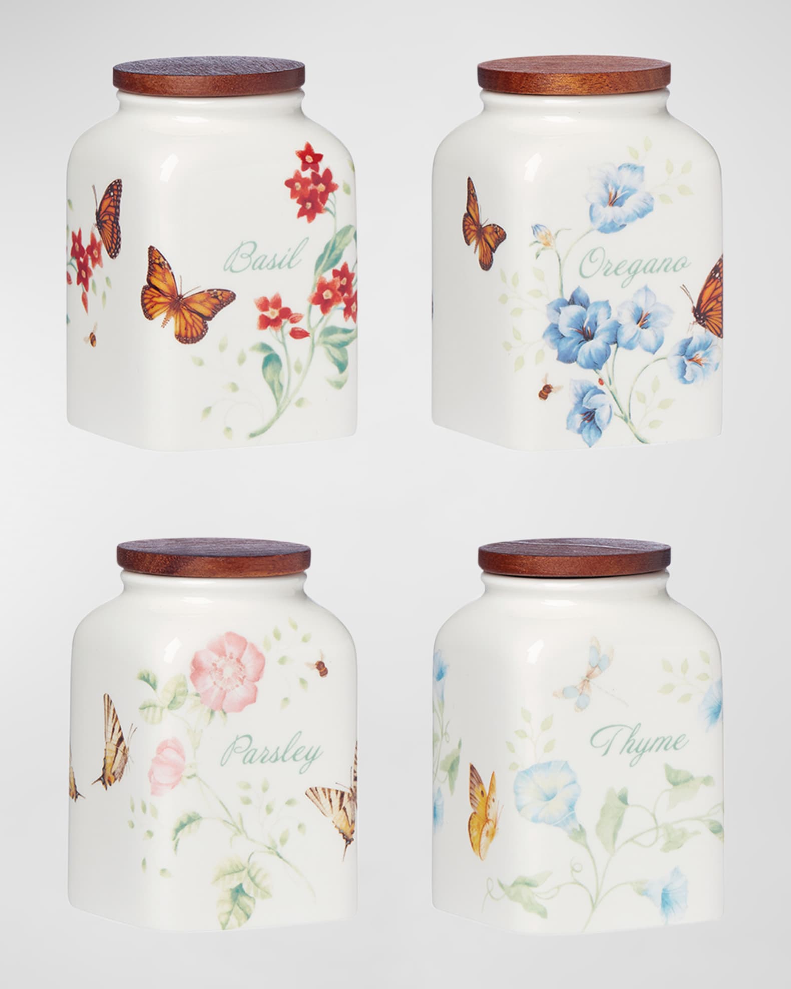 Lenox Butterfly Meadow Assorted Cooking Spice Jar Set | Neiman Marcus