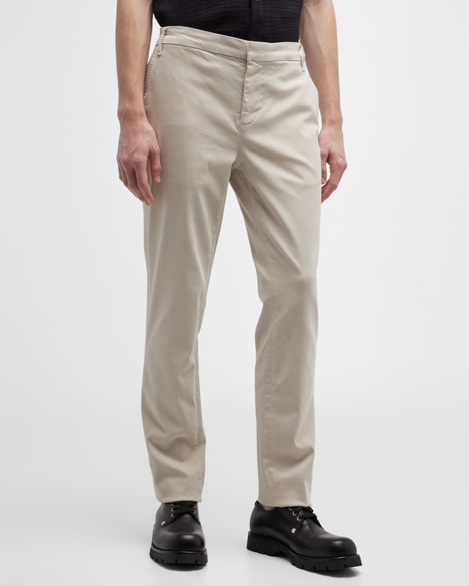 FRAME Men's Slim Twill Chino Pants | Neiman Marcus