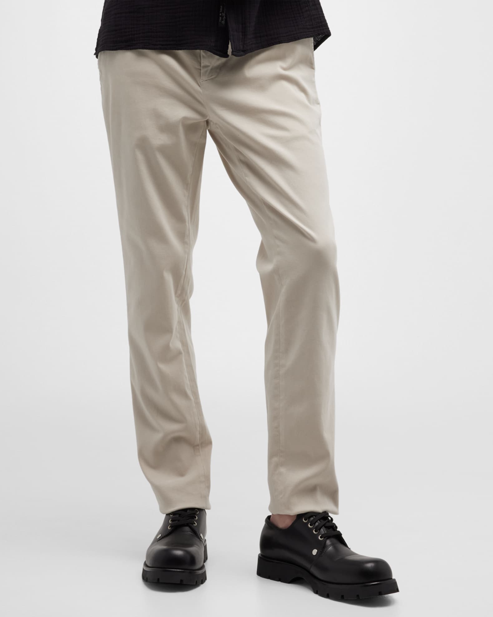 FRAME Men's Slim Twill Chino Pants | Neiman Marcus