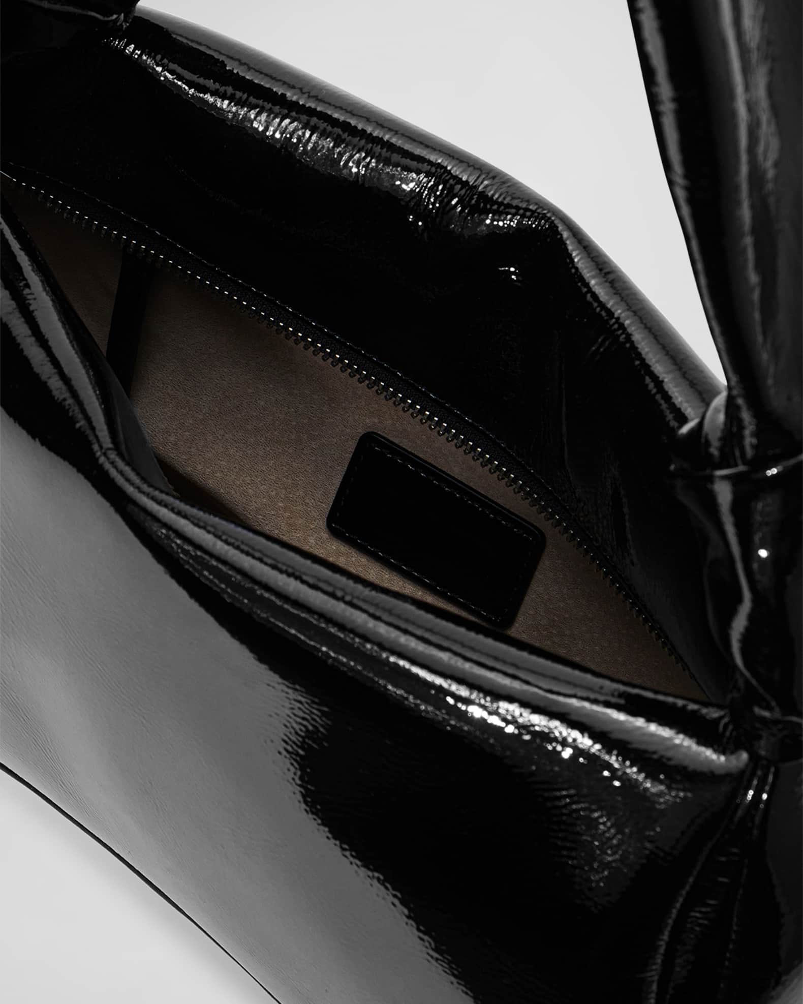 Staud Lisbett Knot Patent Leather Shoulder Bag | Neiman Marcus