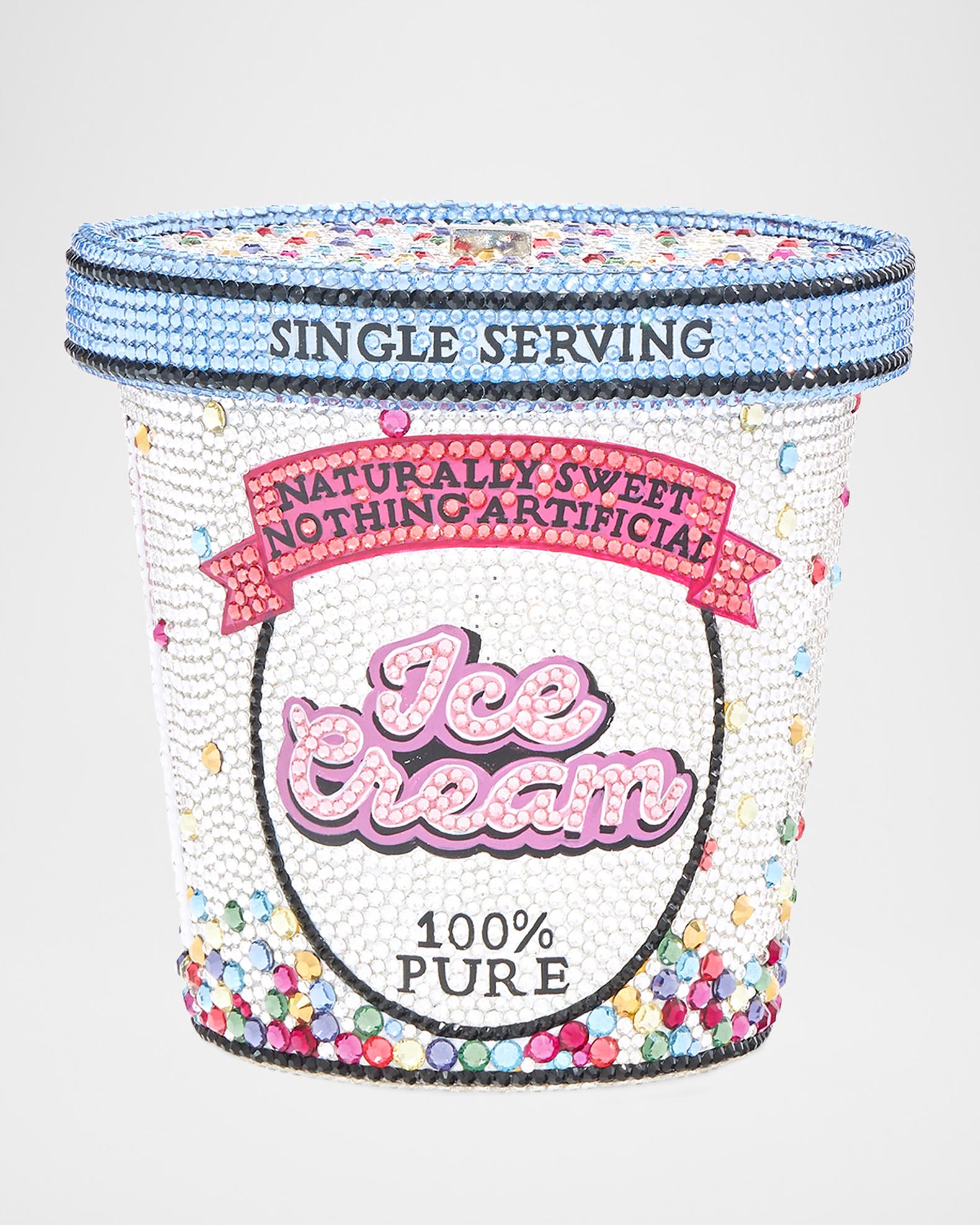 Judith Leiber Couture Ice Cream Pint Crystal Minaudiere | Neiman Marcus