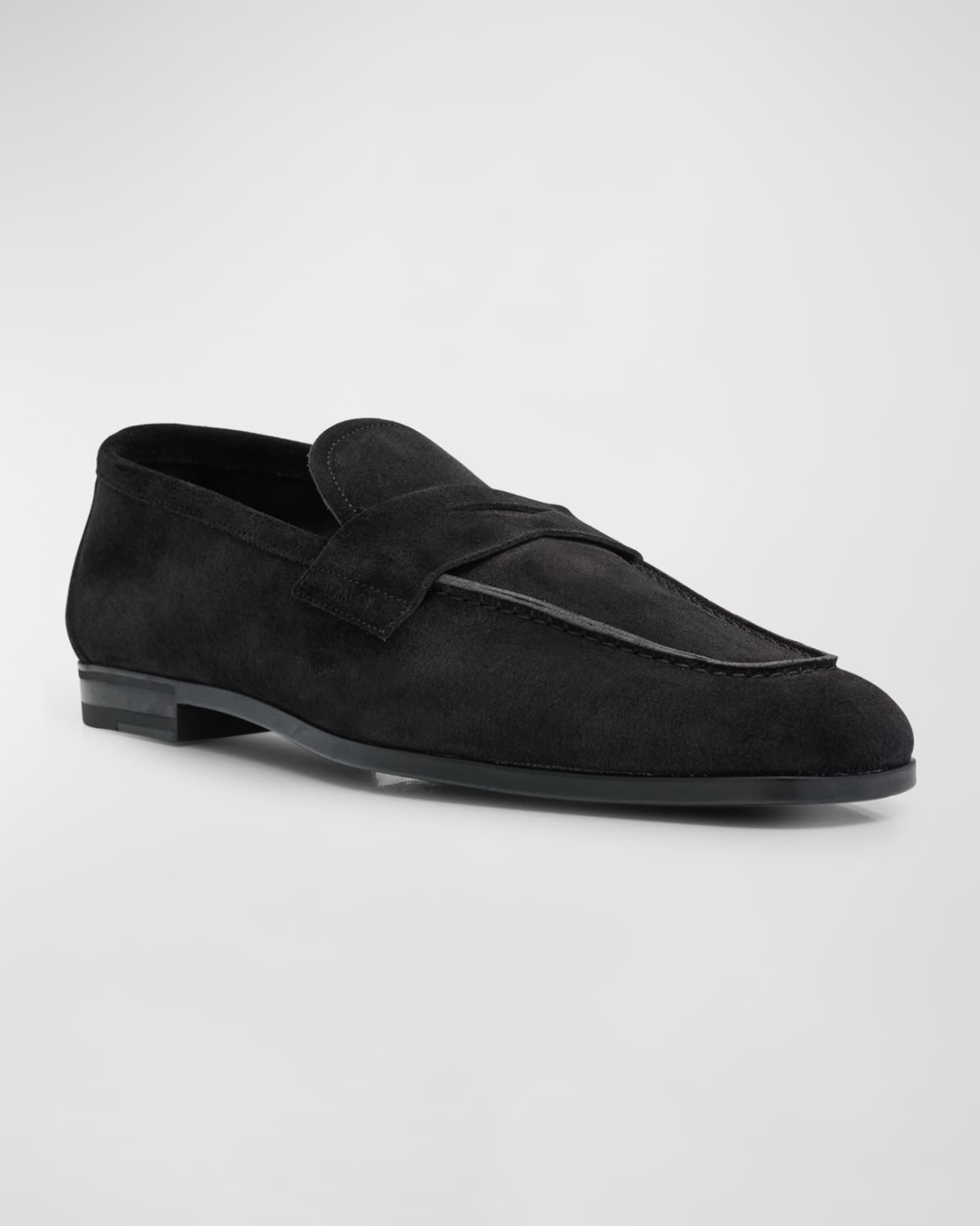 TOM FORD Men's Sean Suede Penny Loafers | Neiman Marcus