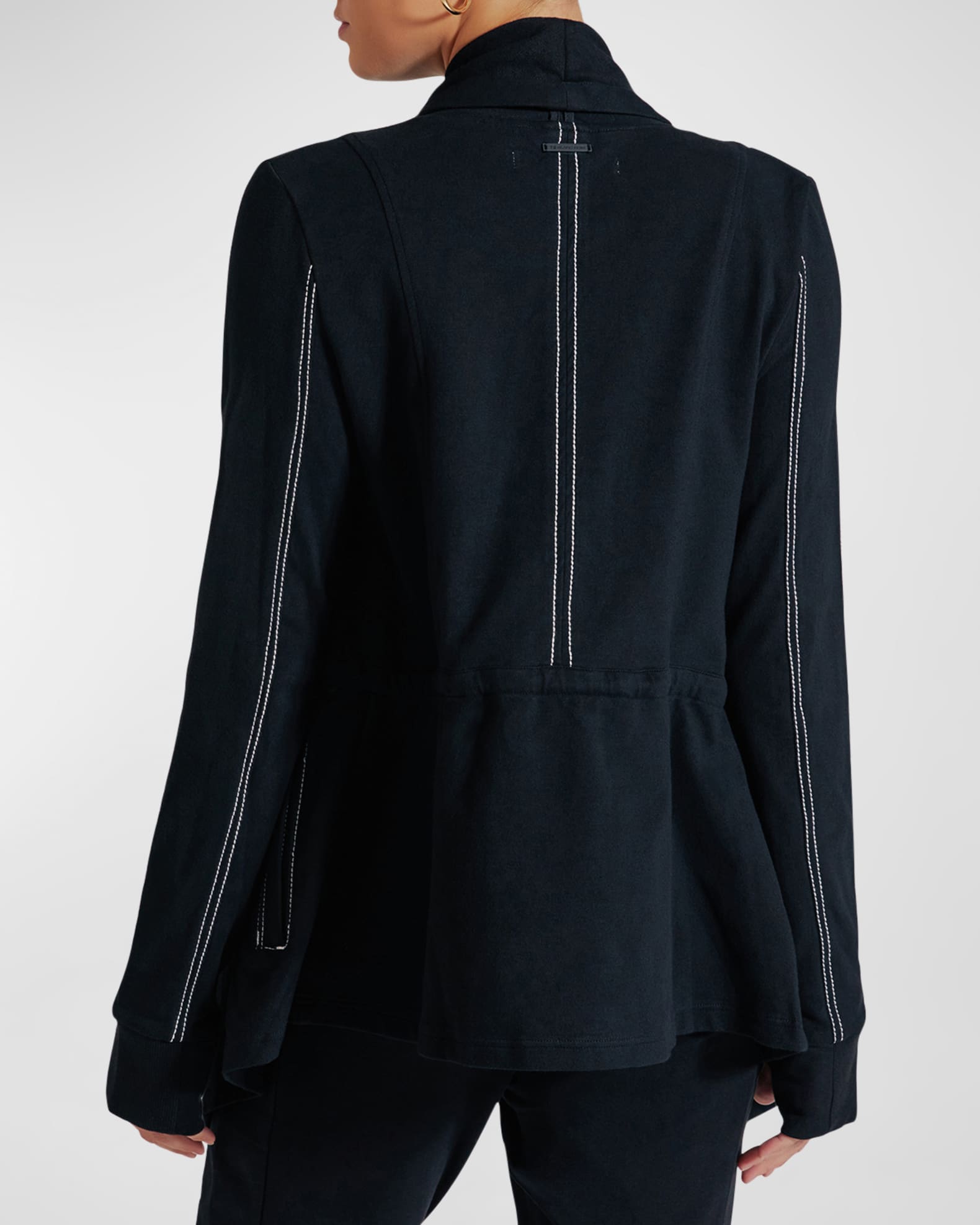 Blanc Noir Yolo Drape-Front Jacket | Neiman Marcus