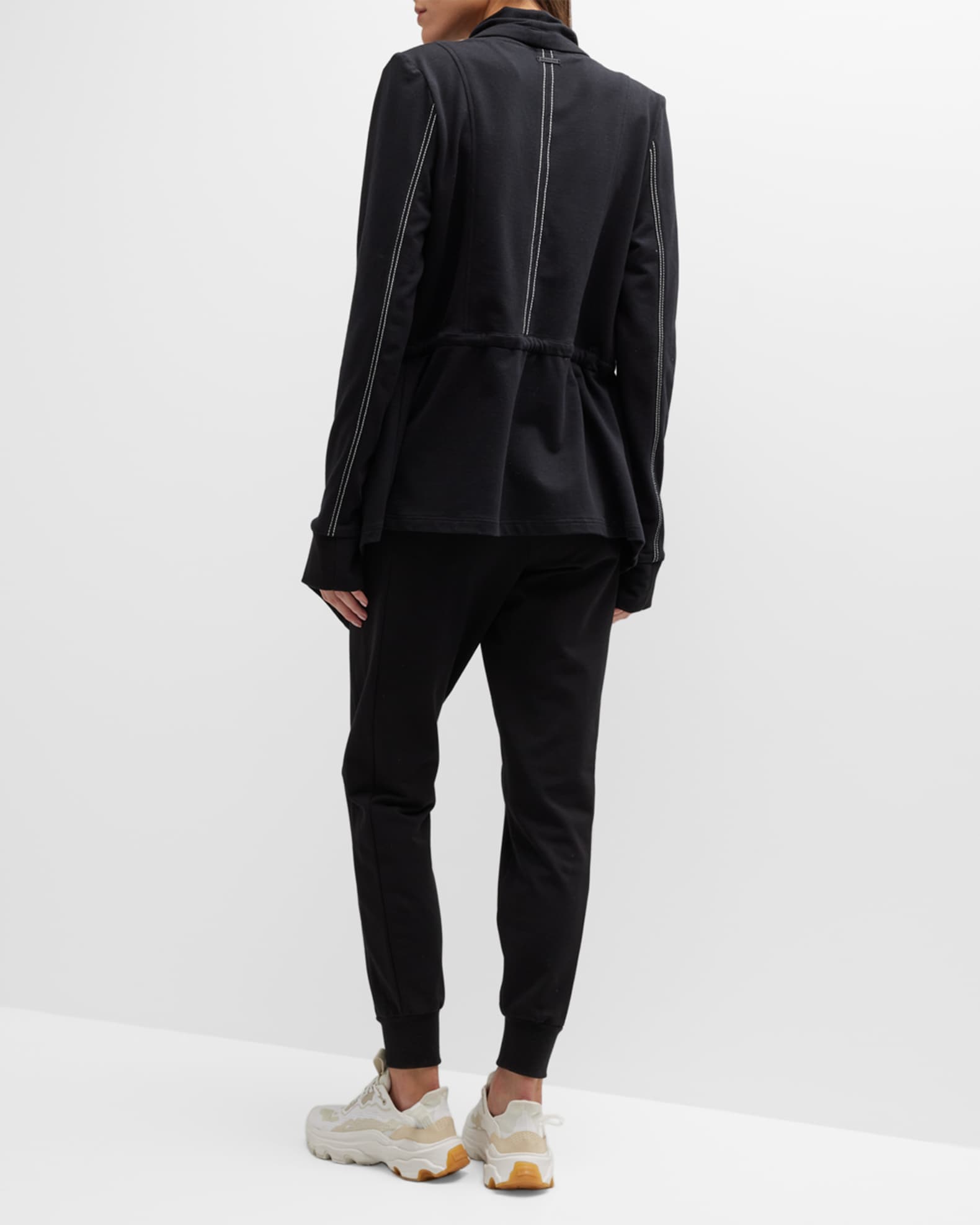 Blanc Noir Yolo Drape-Front Jacket | Neiman Marcus