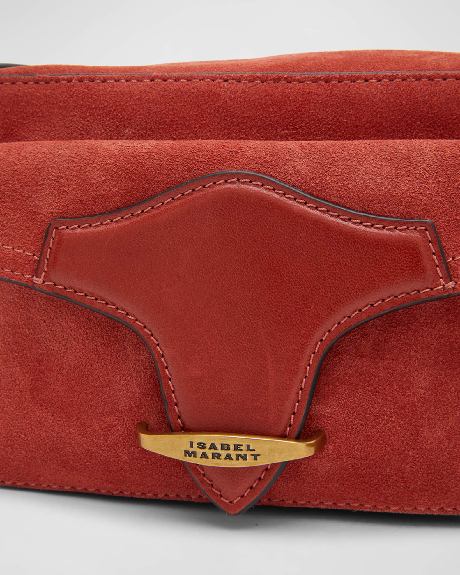 Isabel Marant Wasy Suede & Leather Camera Crossbody Bag | Neiman Marcus