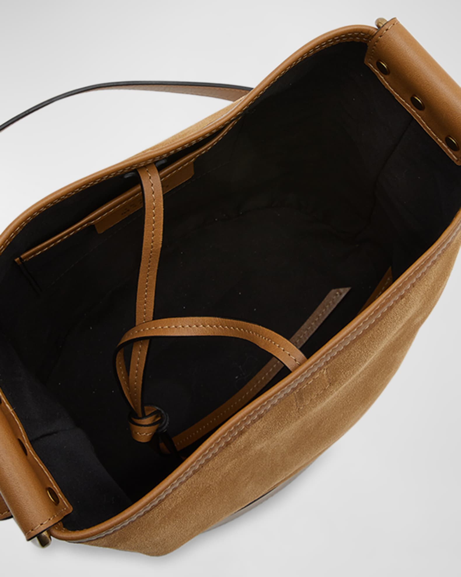 Isabel Marant Samara Suede & Leather Bucket Bag | Neiman Marcus