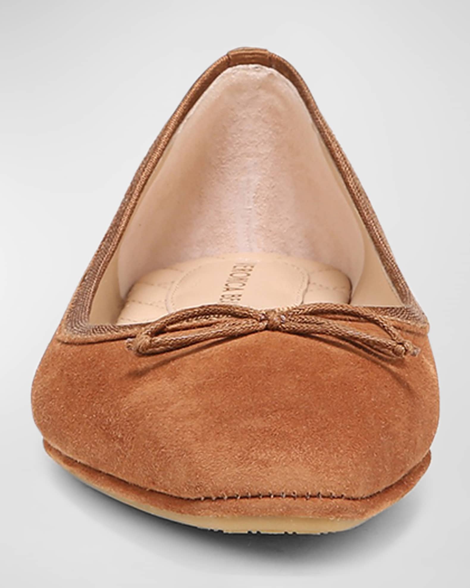 Veronica Beard Beatrix Suede Bow Ballerina Flats | Neiman Marcus