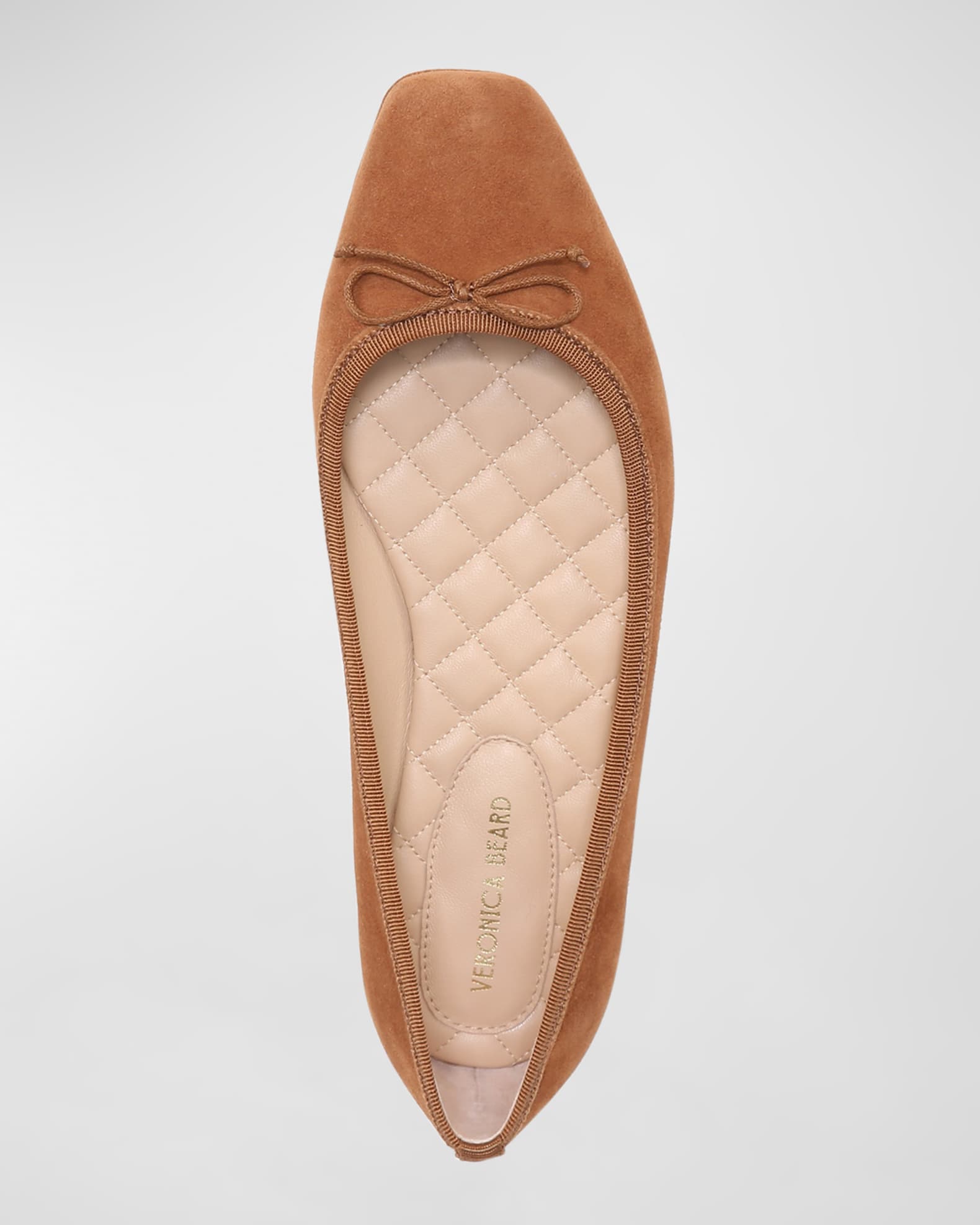 Veronica Beard Beatrix Suede Bow Ballerina Flats | Neiman Marcus