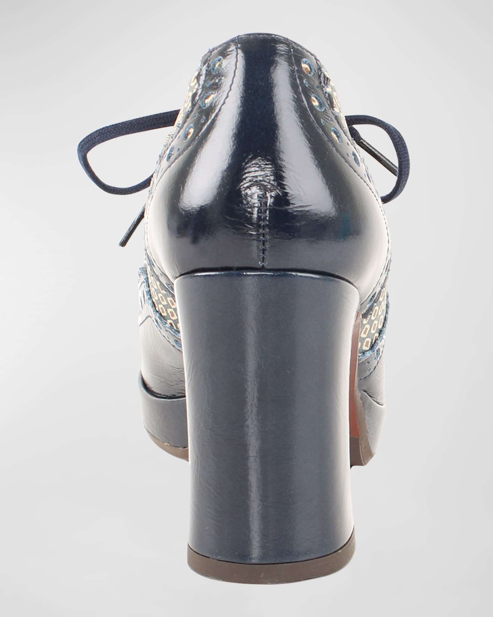 Chie Mihara Dalson Printed Heeled Derby Loafers | Neiman Marcus