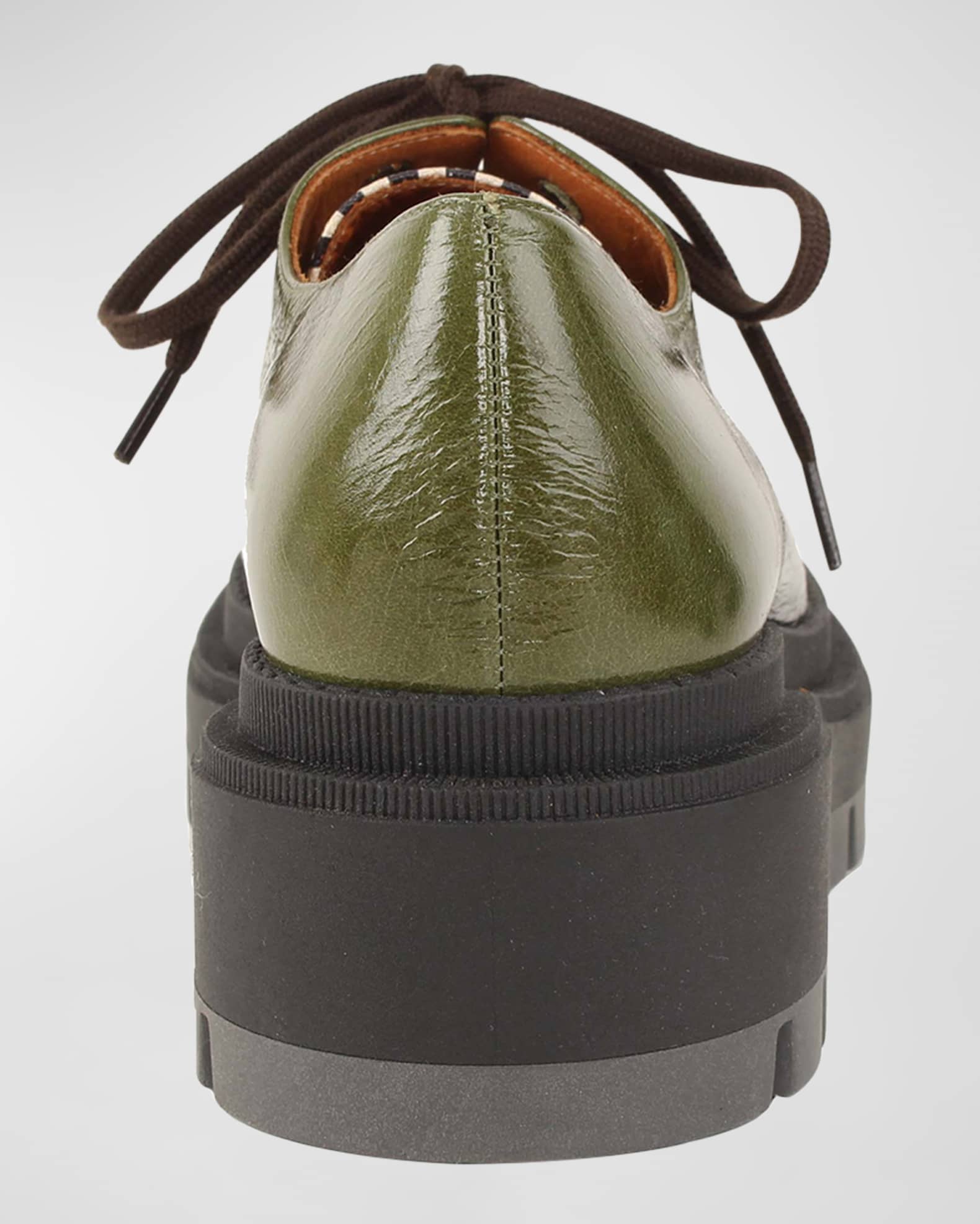 Chie Mihara Wydu Mixed Leather Lug-Sole Loafers | Neiman Marcus