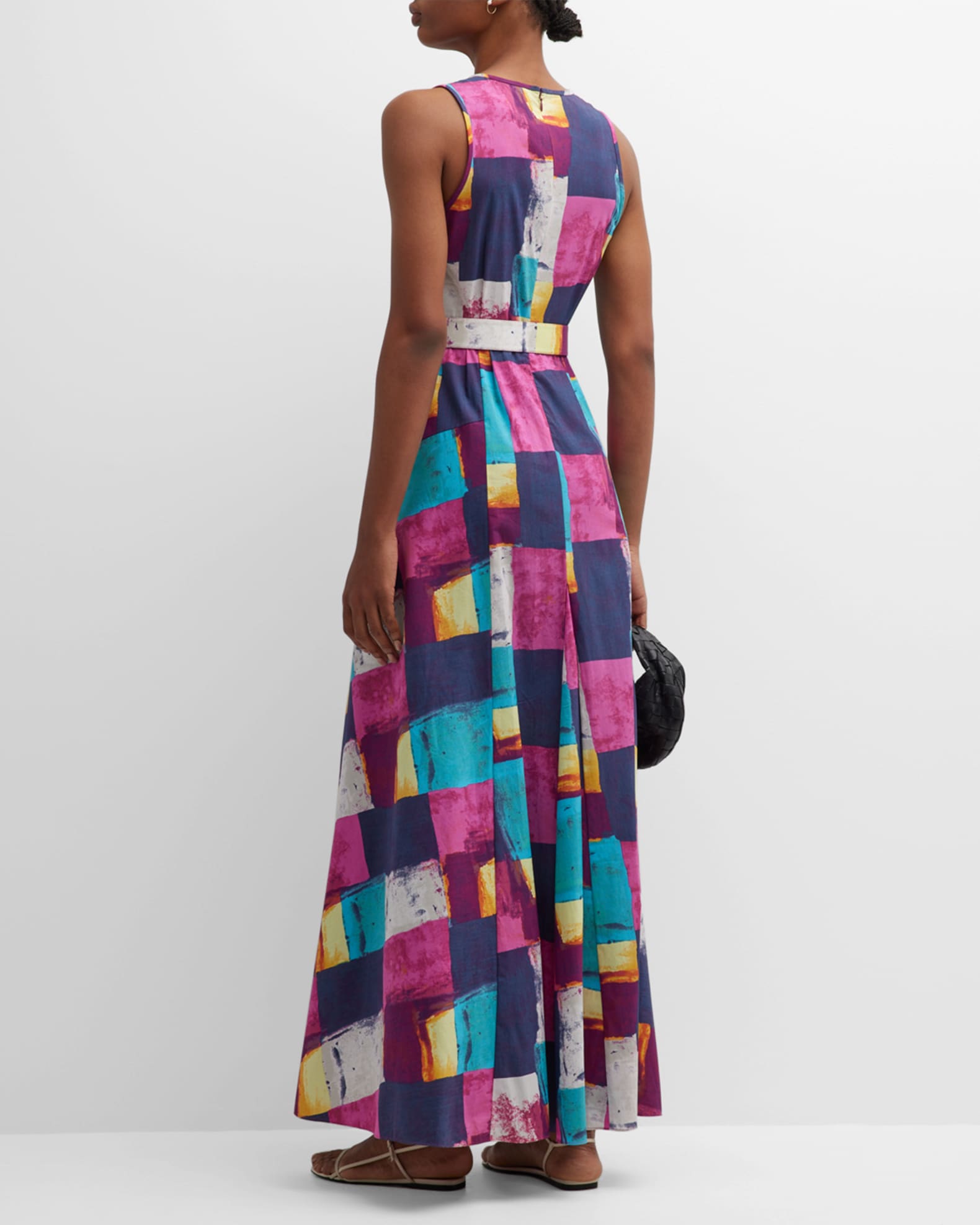 Diane von Furstenberg Elliot Belted Abstract-Print A-Line Maxi Dress | Neiman Marcus