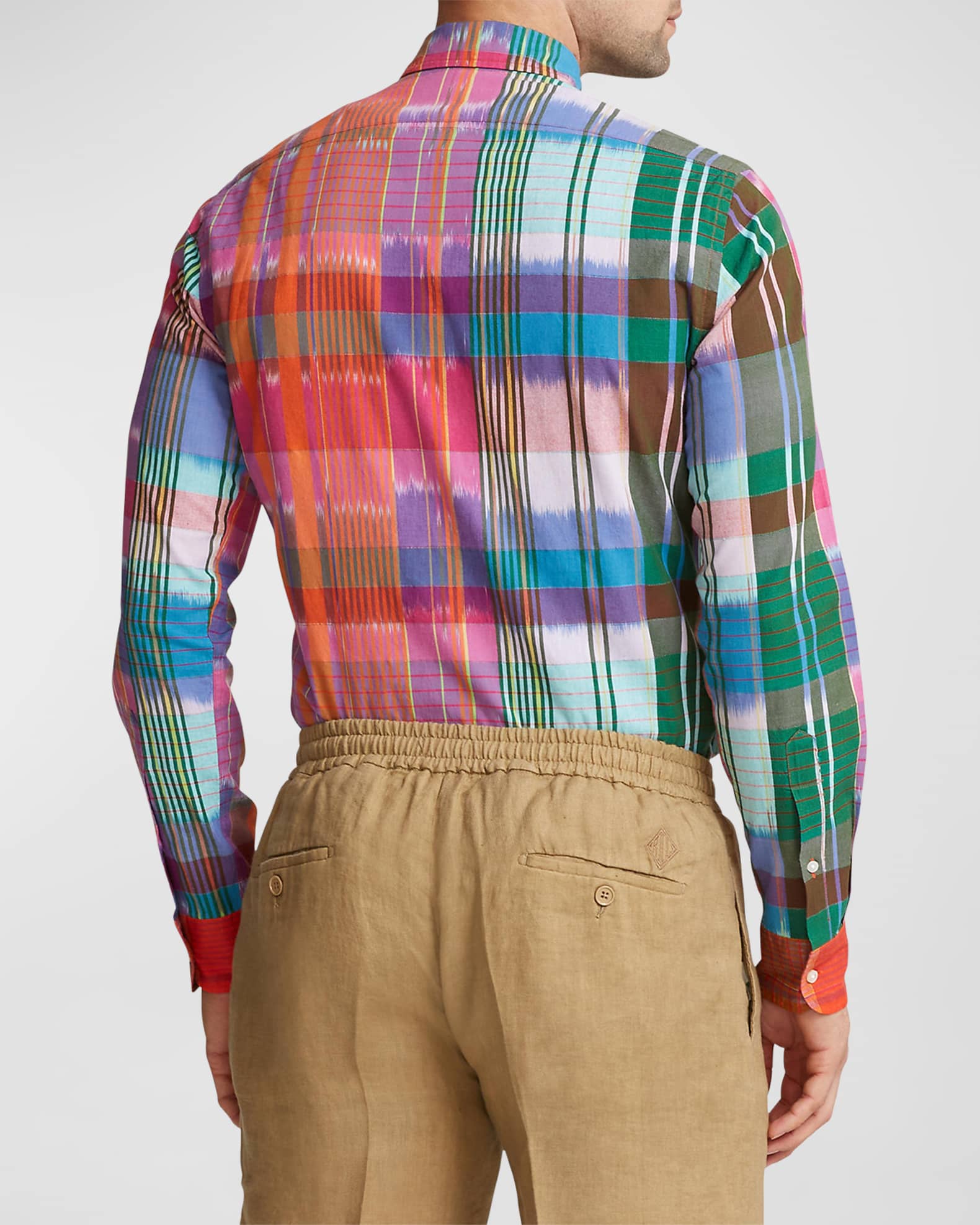 Ralph Lauren Purple Label Men's Cooper Ikat Plaid-Print Sport Shirt ...