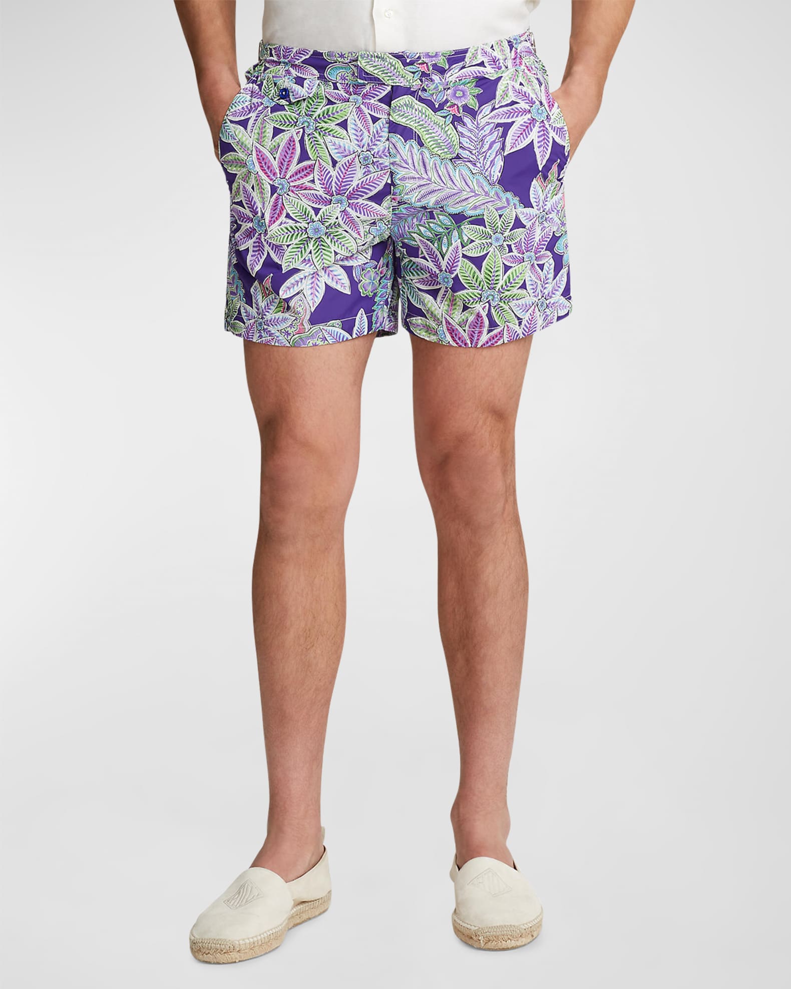 Ralph Lauren Purple Label Men's Mayfair Floral-Print Swim Trunks ...