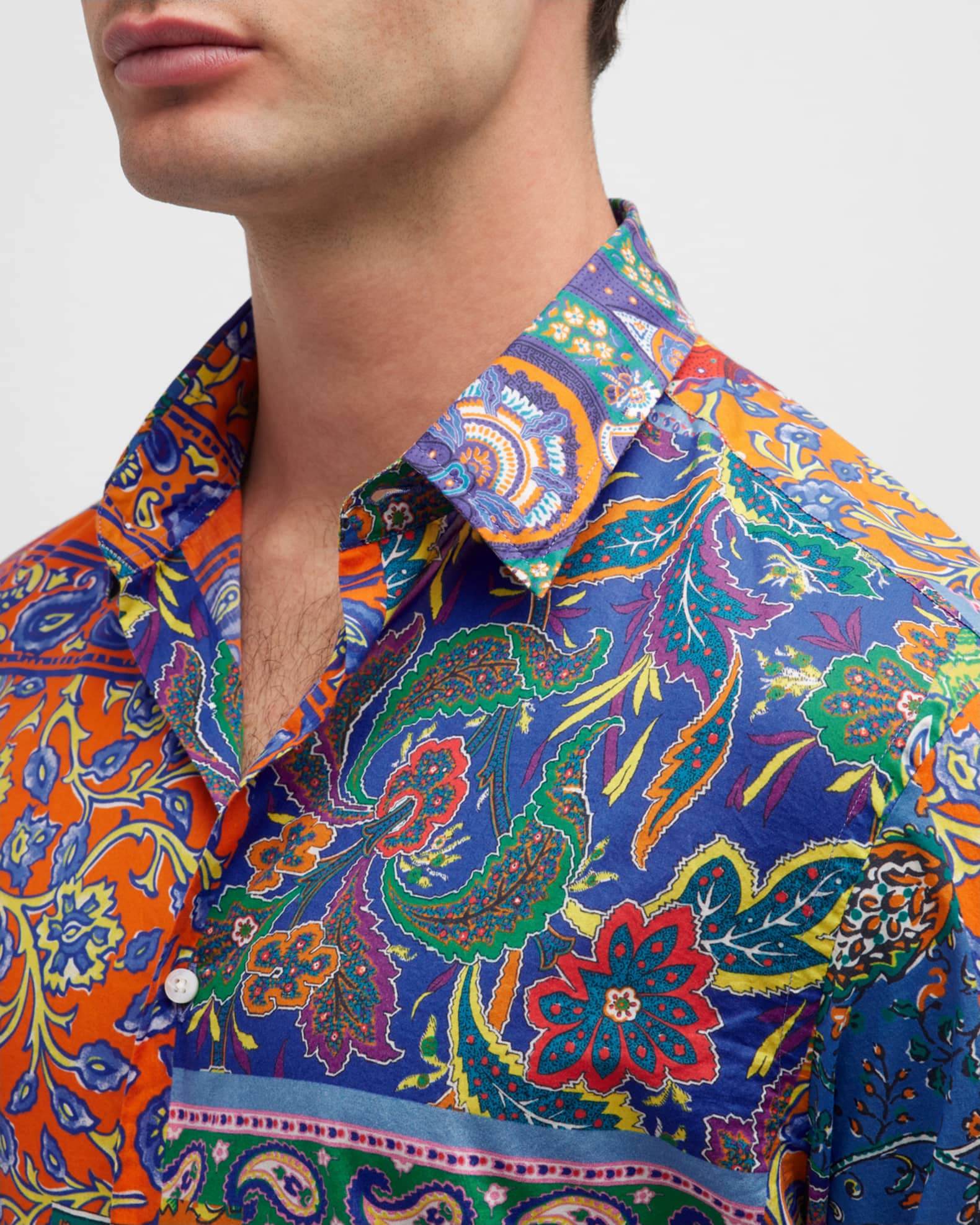 Ralph Lauren Purple Label Men's Philip Paisley Sport Shirt | Neiman Marcus
