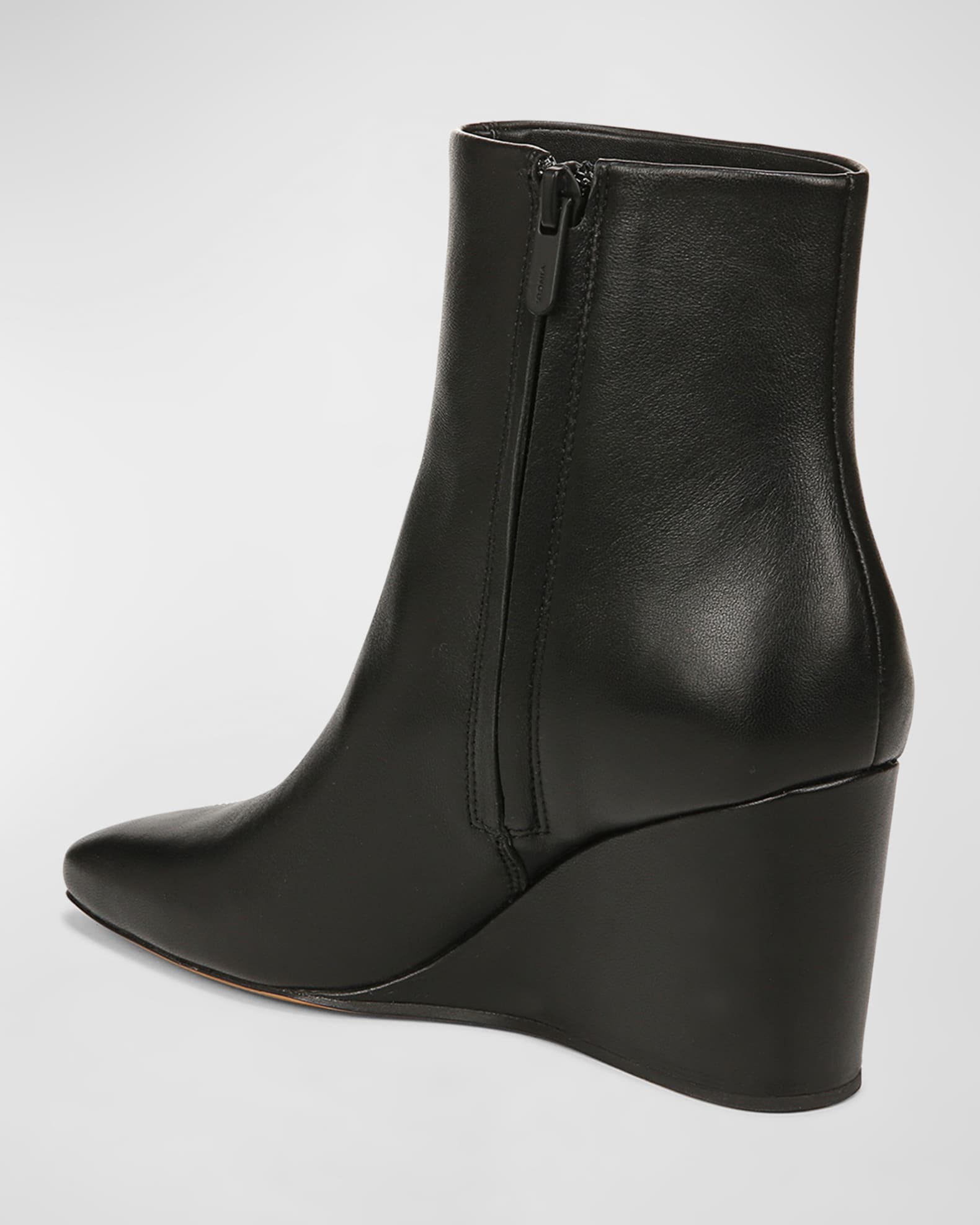 Vince Andy Leather Wedge Ankle Booties | Neiman Marcus