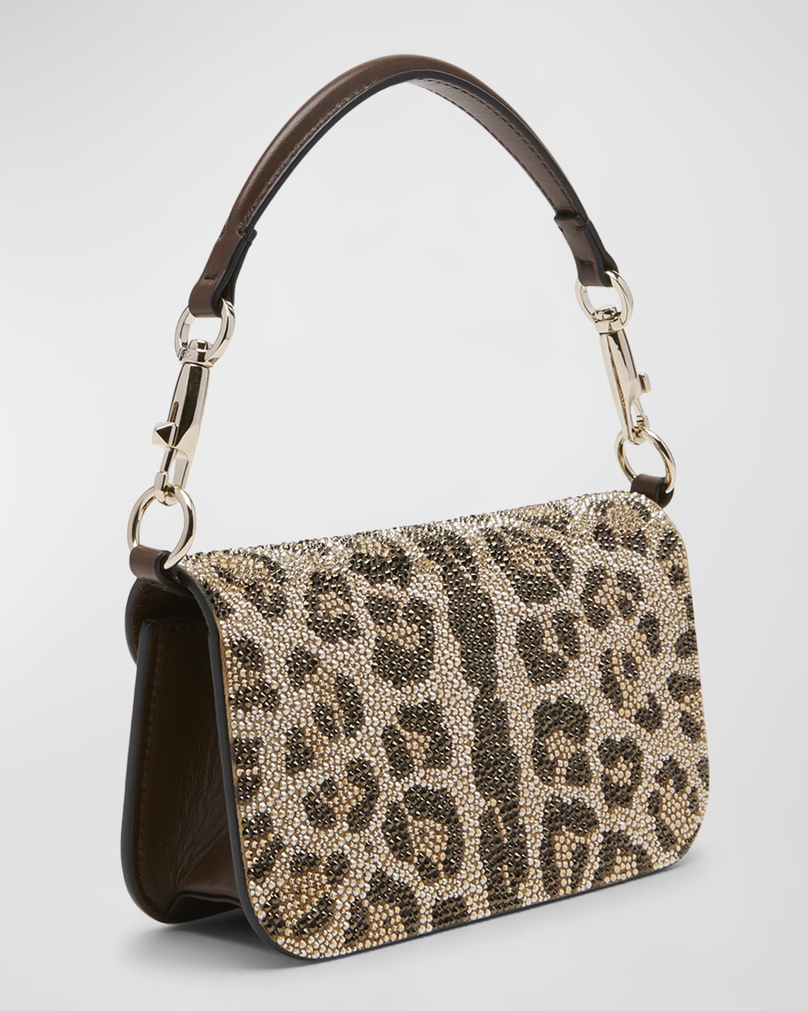 Valentino Garavani Loco Small Sparkling Leopard Rhinestone Shoulder Bag ...
