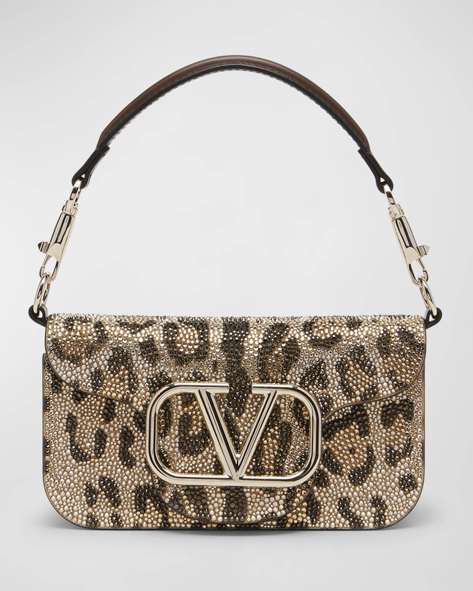 Valentino Garavani Loco Small Sparkling Leopard Rhinestone Shoulder Bag ...