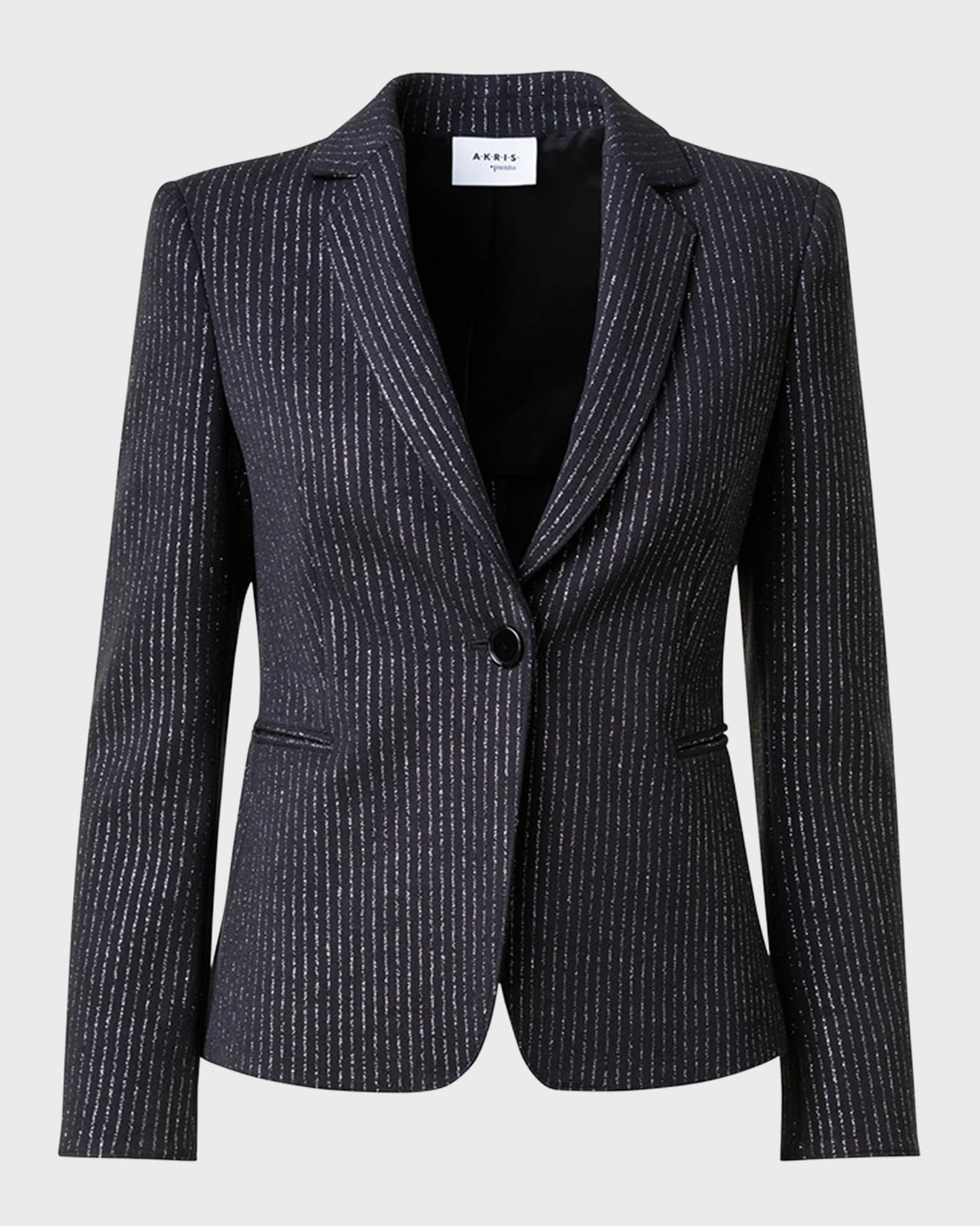 Metallic Pin Stripe Suit | Neiman Marcus