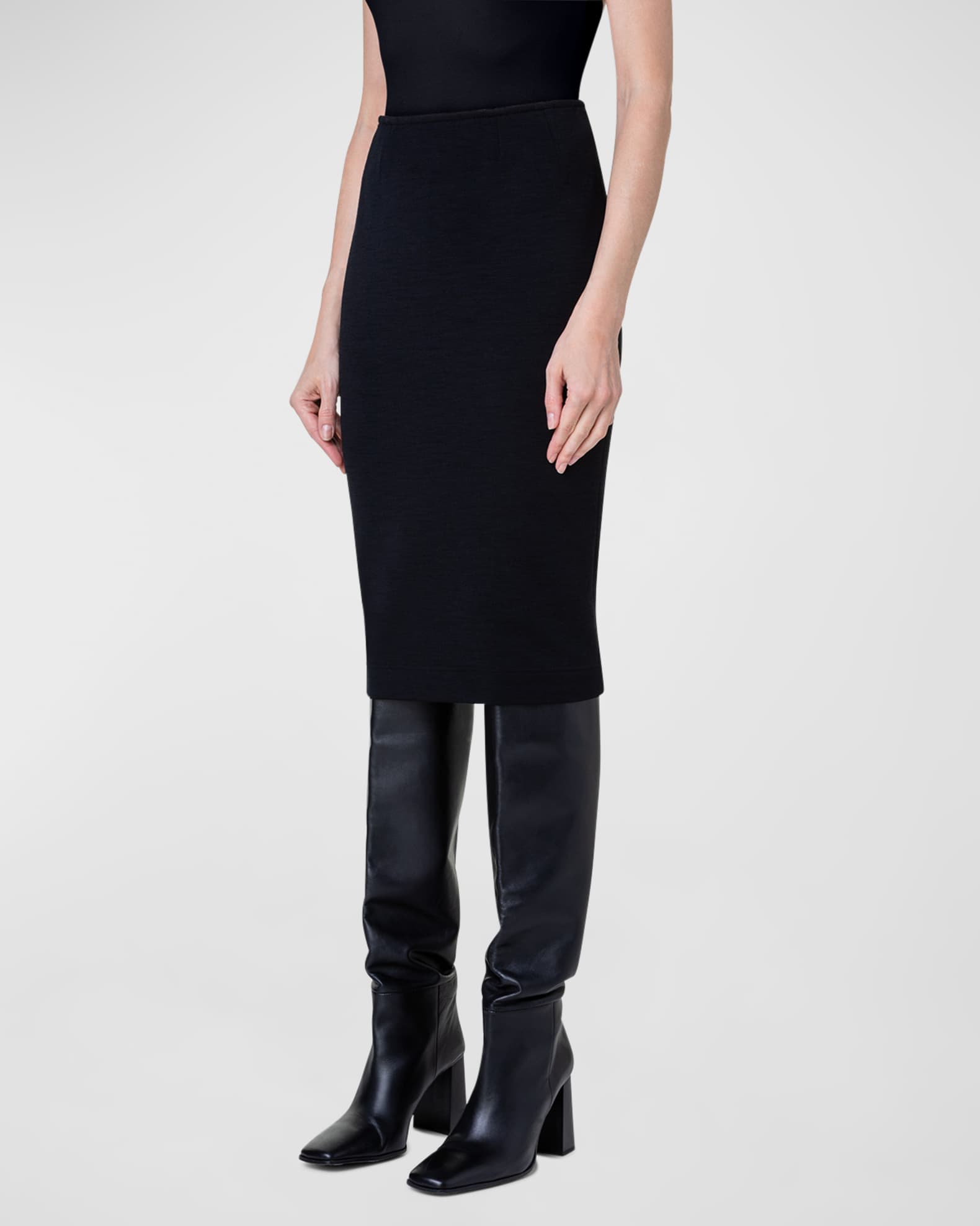 Akris punto Scuba Jersey Pencil Skirt | Neiman Marcus