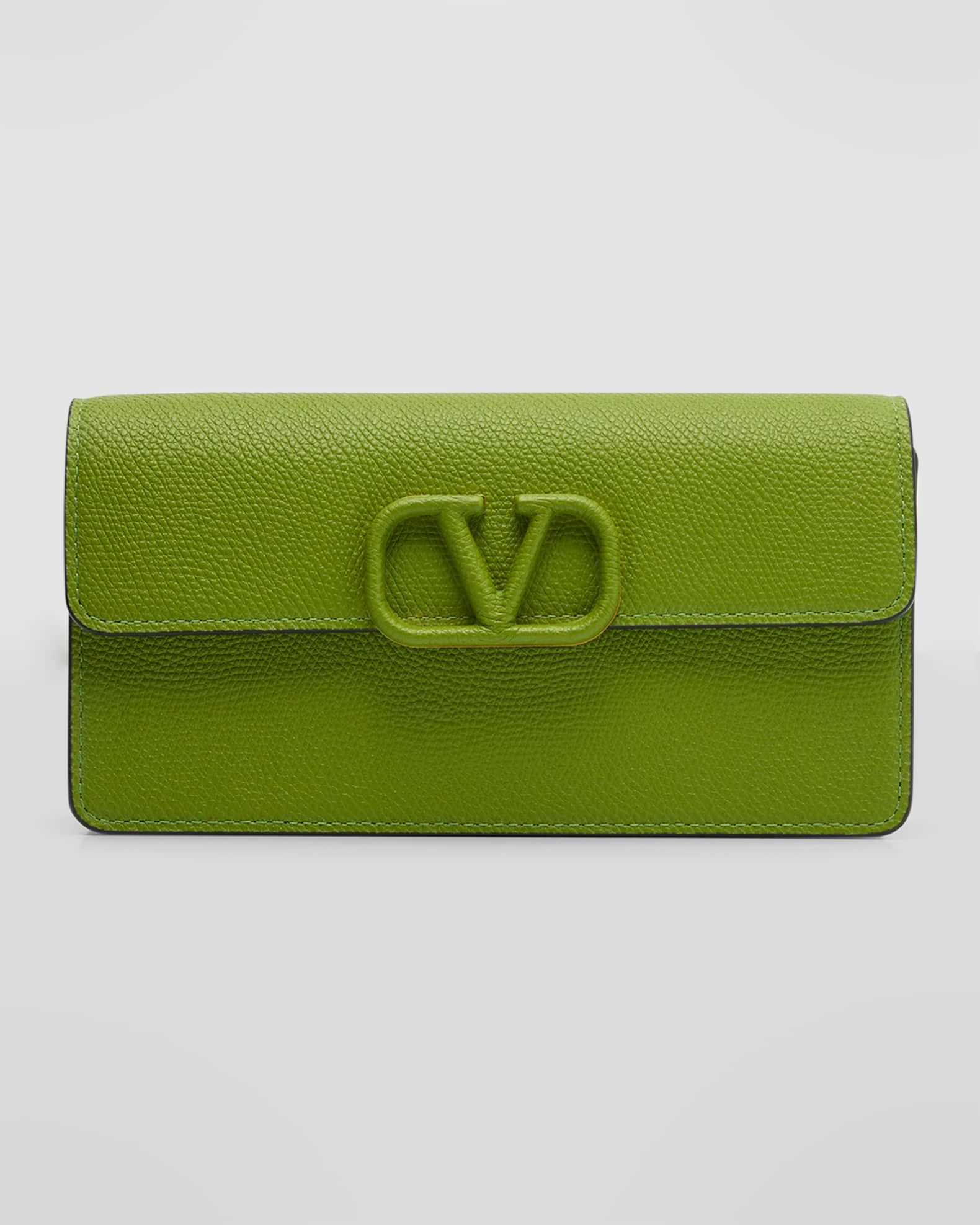 Valentino Garavani VLOGO Signature Leather Wallet on Chain | Neiman Marcus
