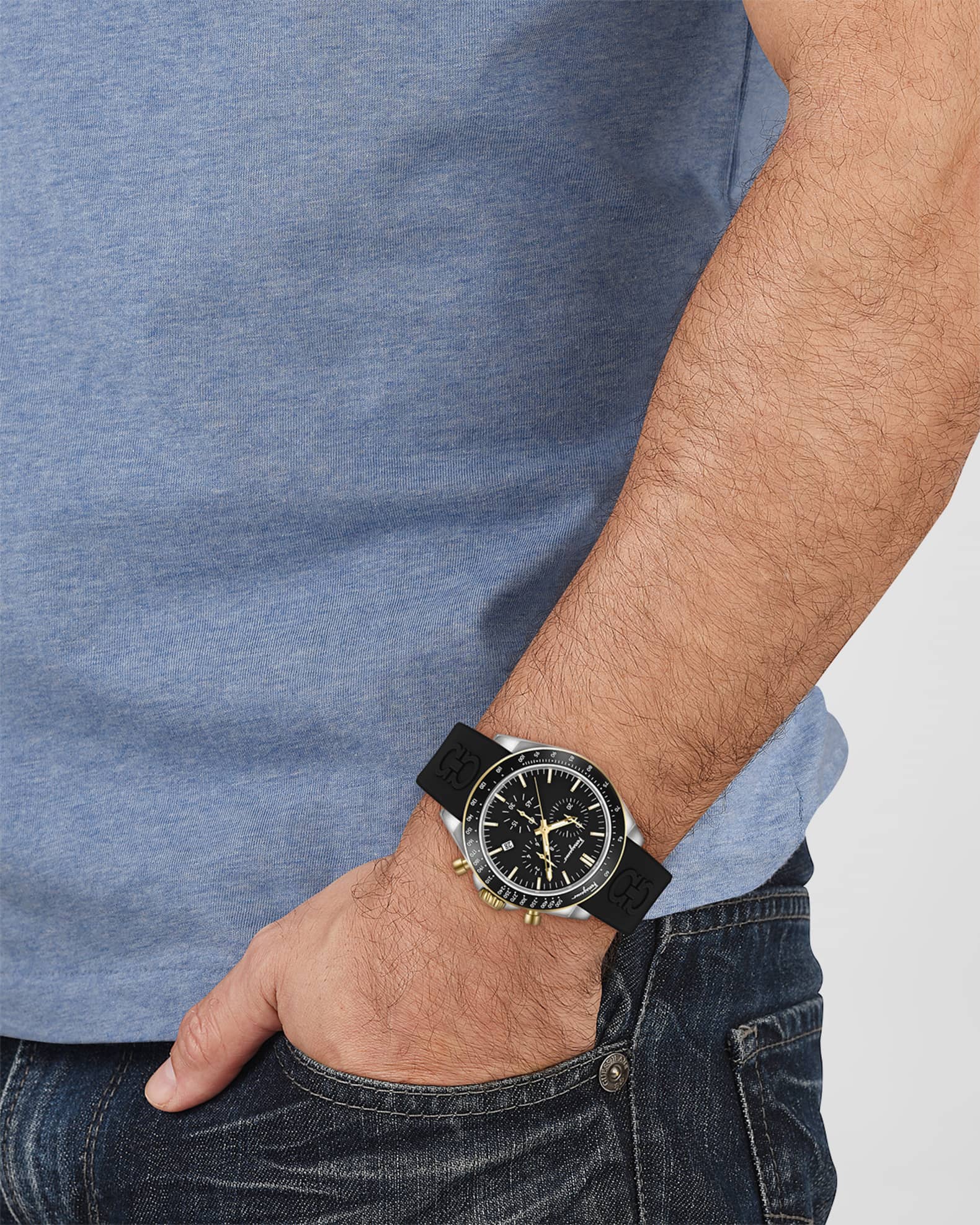 Ferragamo Men's Urban Chronograph Silicone Strap Watch, 43mm | Neiman ...