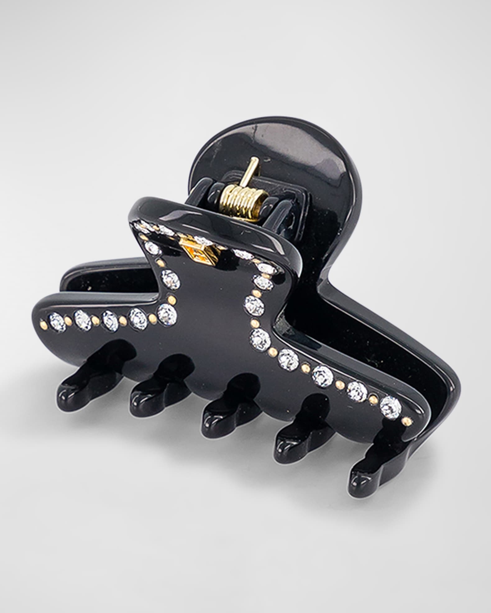 Alexandre de Paris Rapail Small Acetate & Crystal Claw Clip | Neiman Marcus