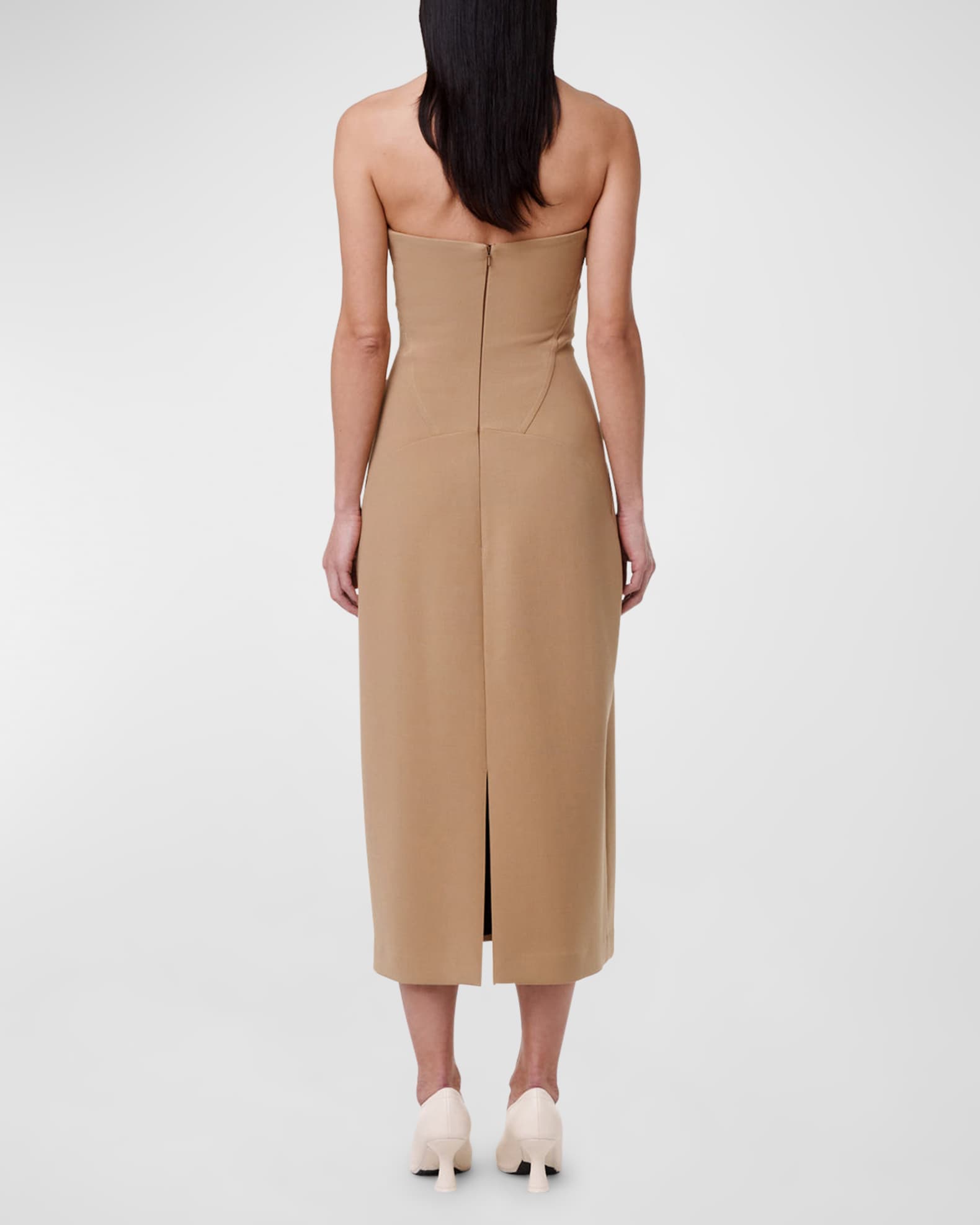 Another Tomorrow Doppio Structured Wool Midi Dress | Neiman Marcus