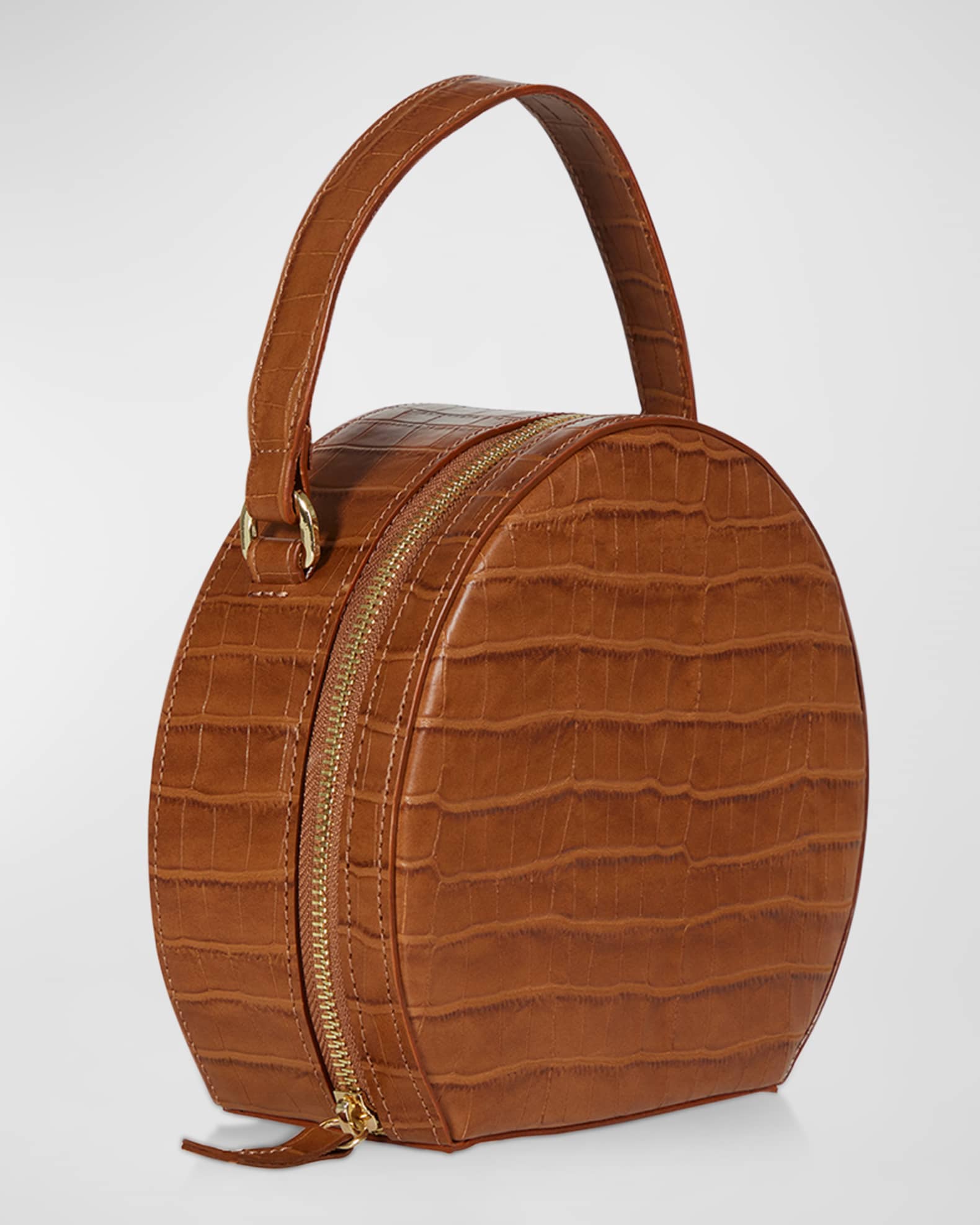 Joanna Maxham The Hatter Croc-Embossed Top-Handle Bag | Neiman Marcus