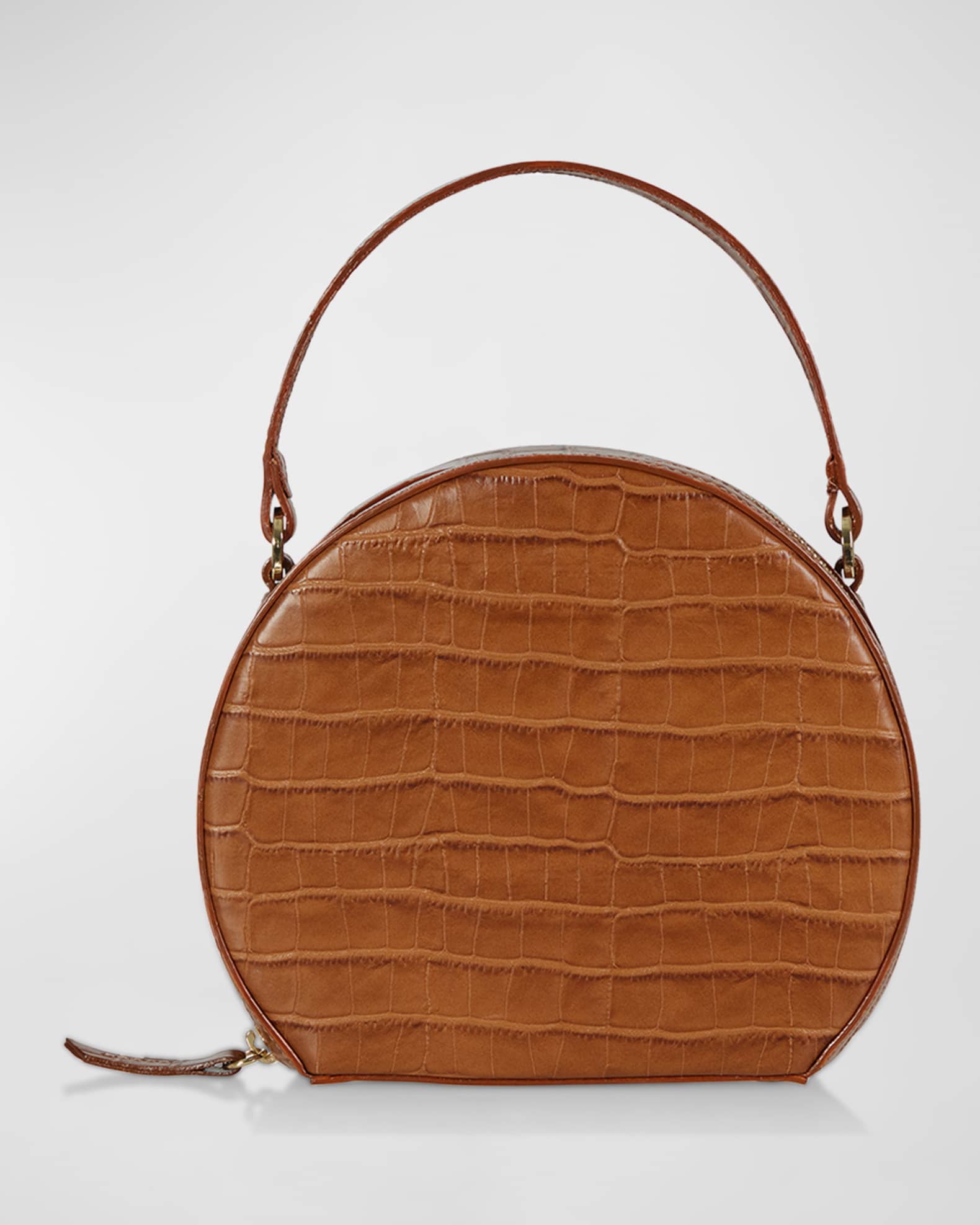 Joanna Maxham The Hatter Croc-Embossed Top-Handle Bag | Neiman Marcus